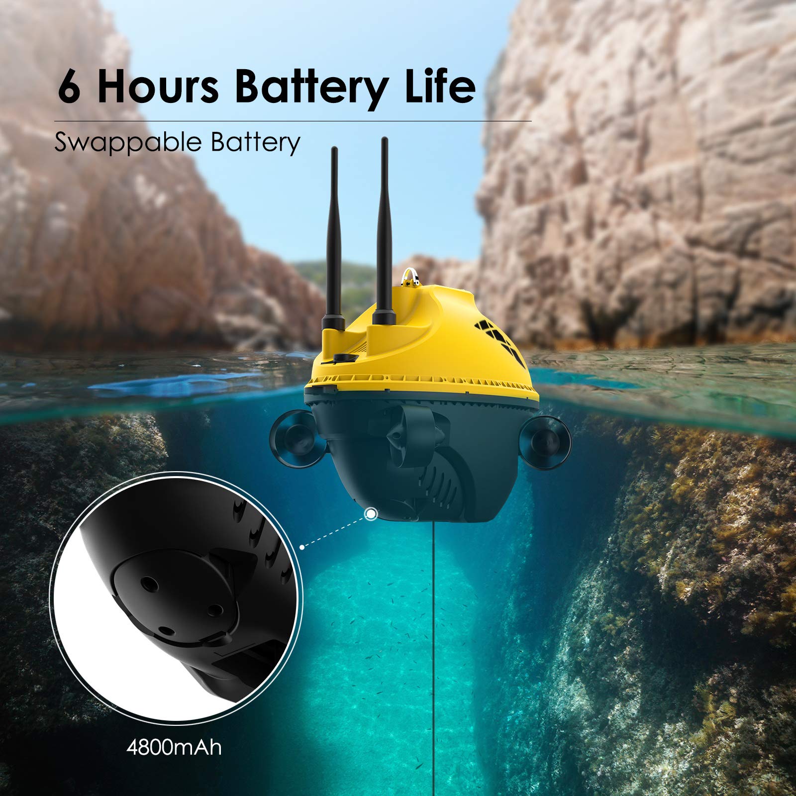 Chasing F1 Fishing Finder; Underwater Drone Portable with 1080P Full HD ...