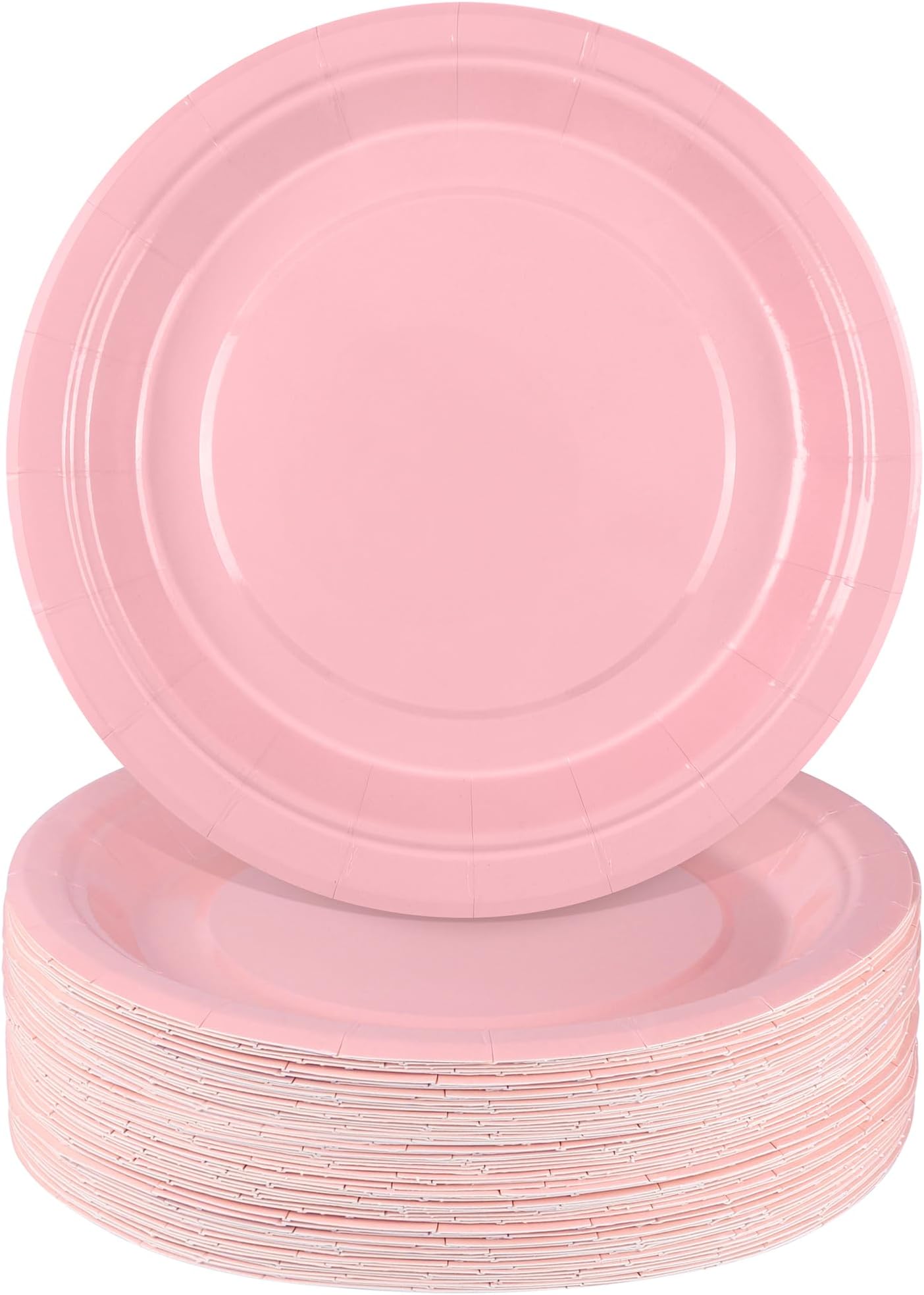 Amazon.com: AimFun Pink Paper Plates Gradient Pink Party Plates 9 Inch ...