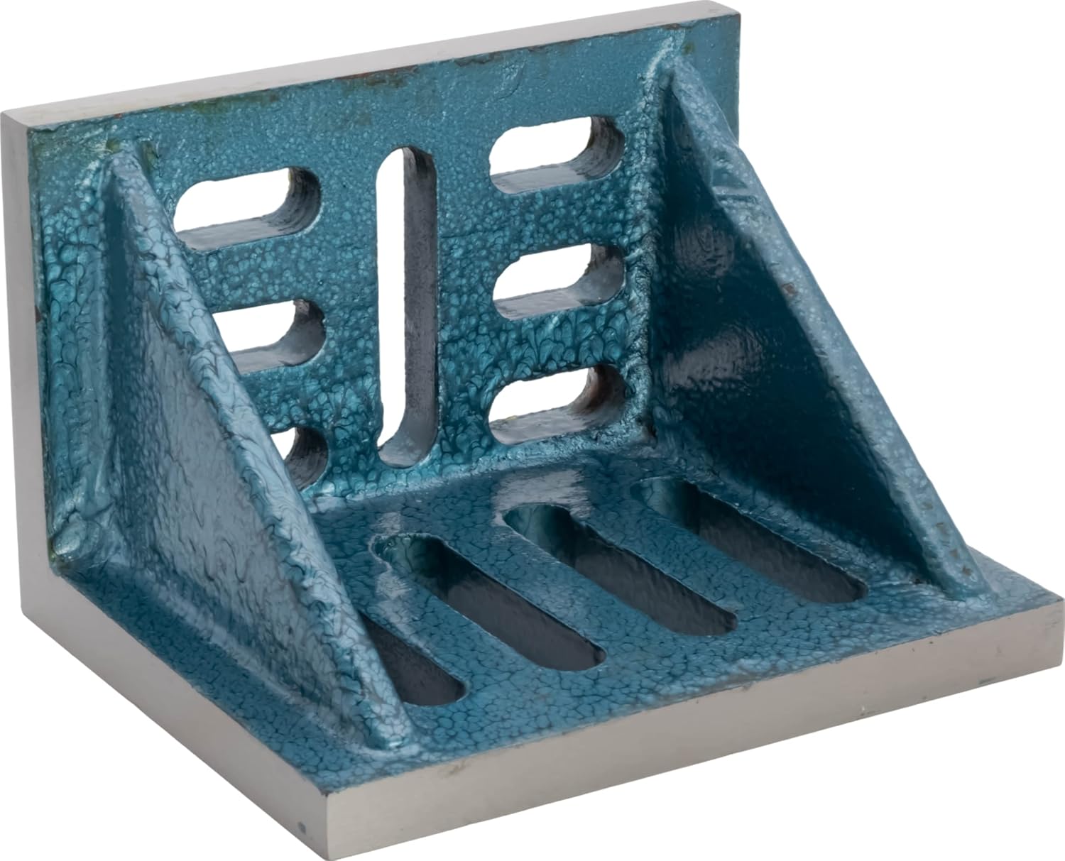 Machinist's Slotted Webbed Angle Plate, Cast Iron, 7" × 5 1/2" × 4 1/2 ...