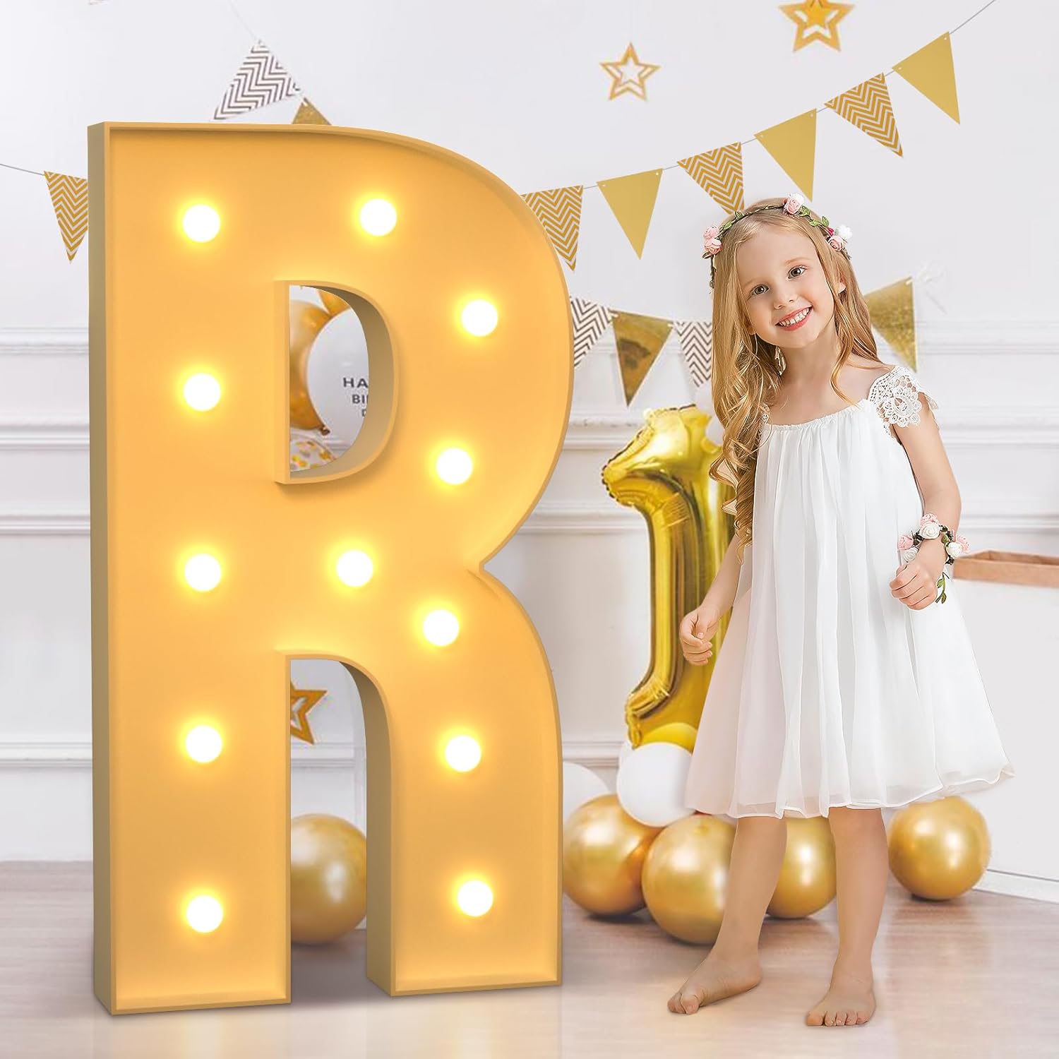 Amazon.com: imprsv 4FT Marquee Light Up Letters R, Large Light Up ...