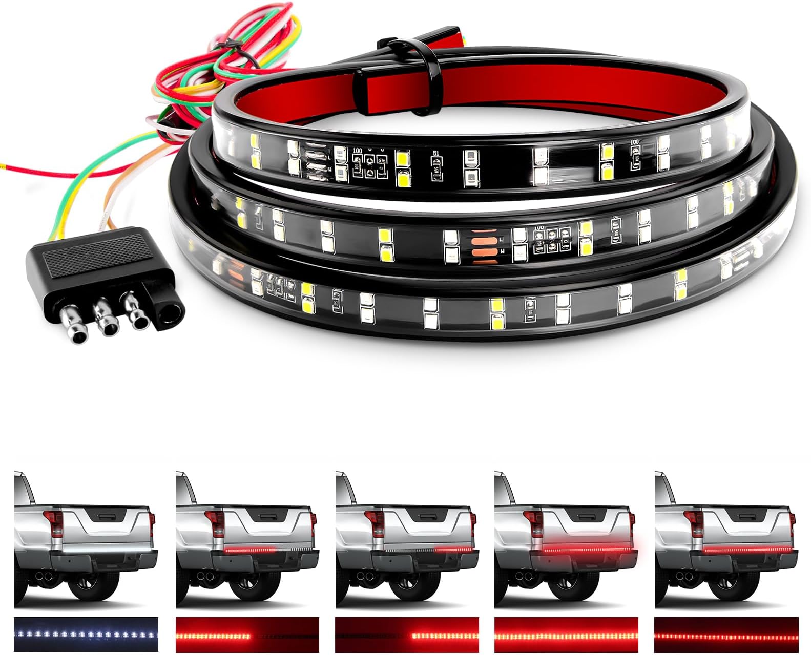 Amazon.com: Triple Row Tailgate Light Bar, 60 Inch LED Tail Strip Light ...