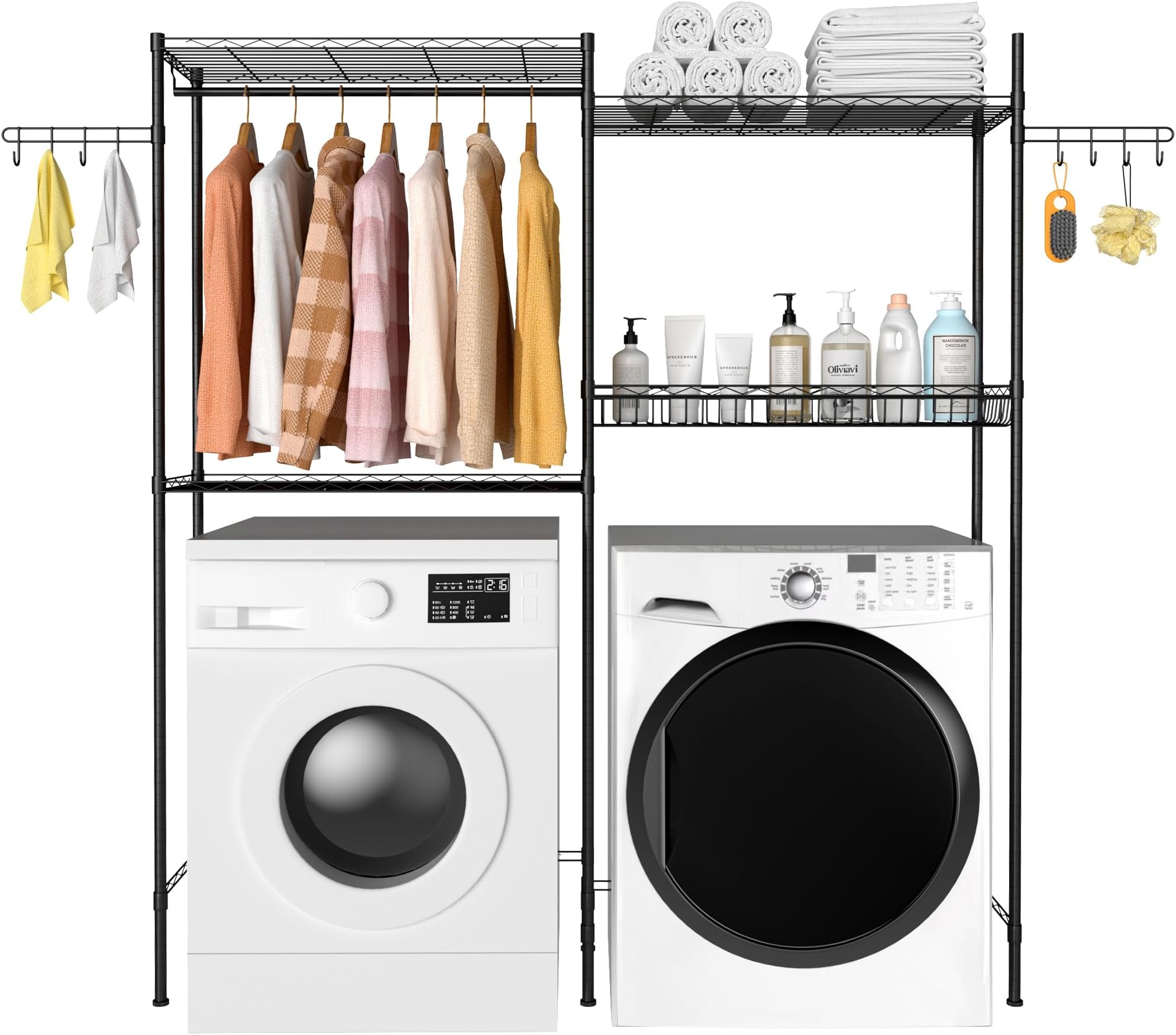 Amazon.com: Homezelle Over Washer and Dryer Storage, 3 Tiers Over ...