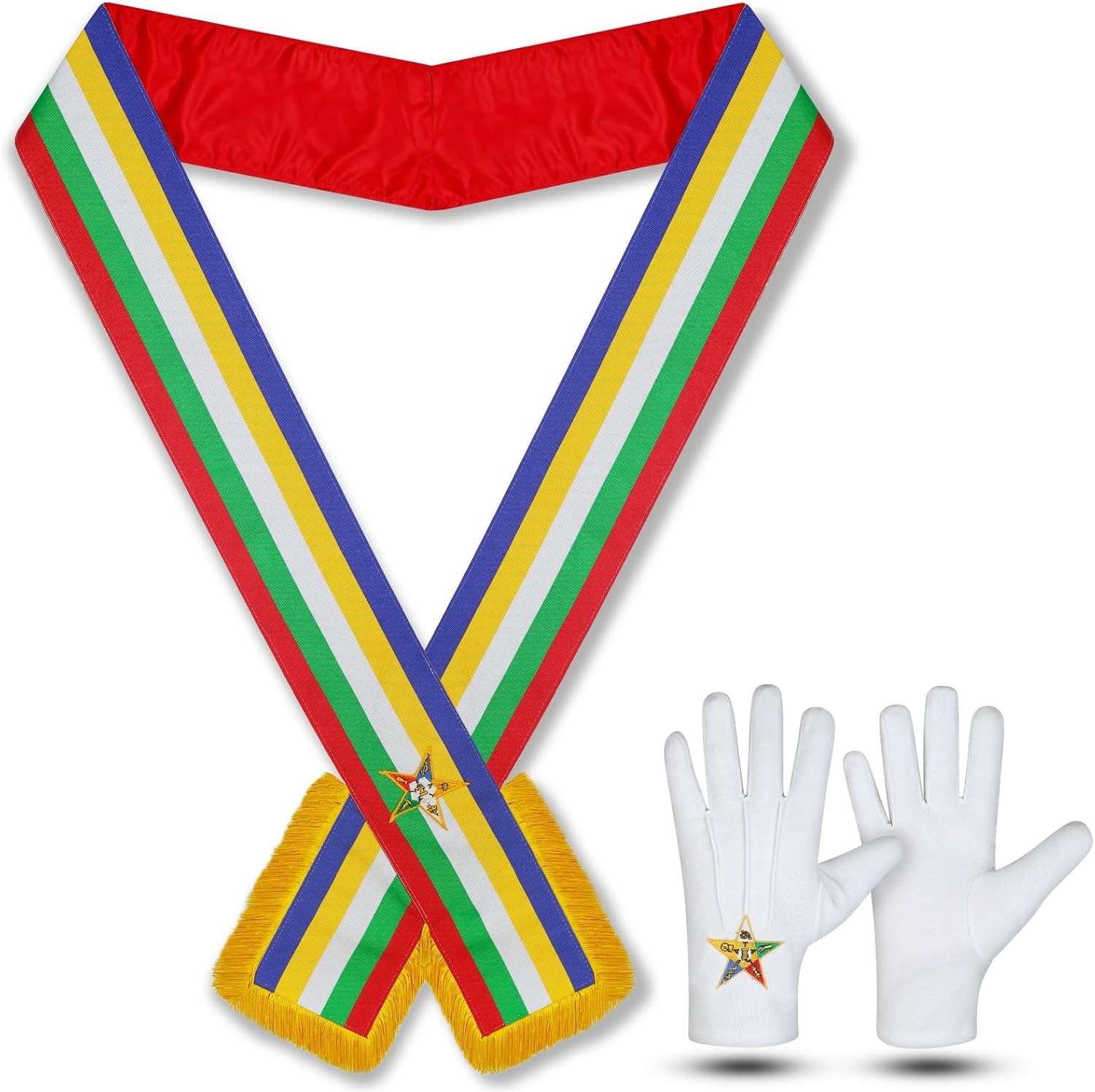 Amazon.com: Premium OES Sash - Masonic Order of the Eastern Star (Five ...