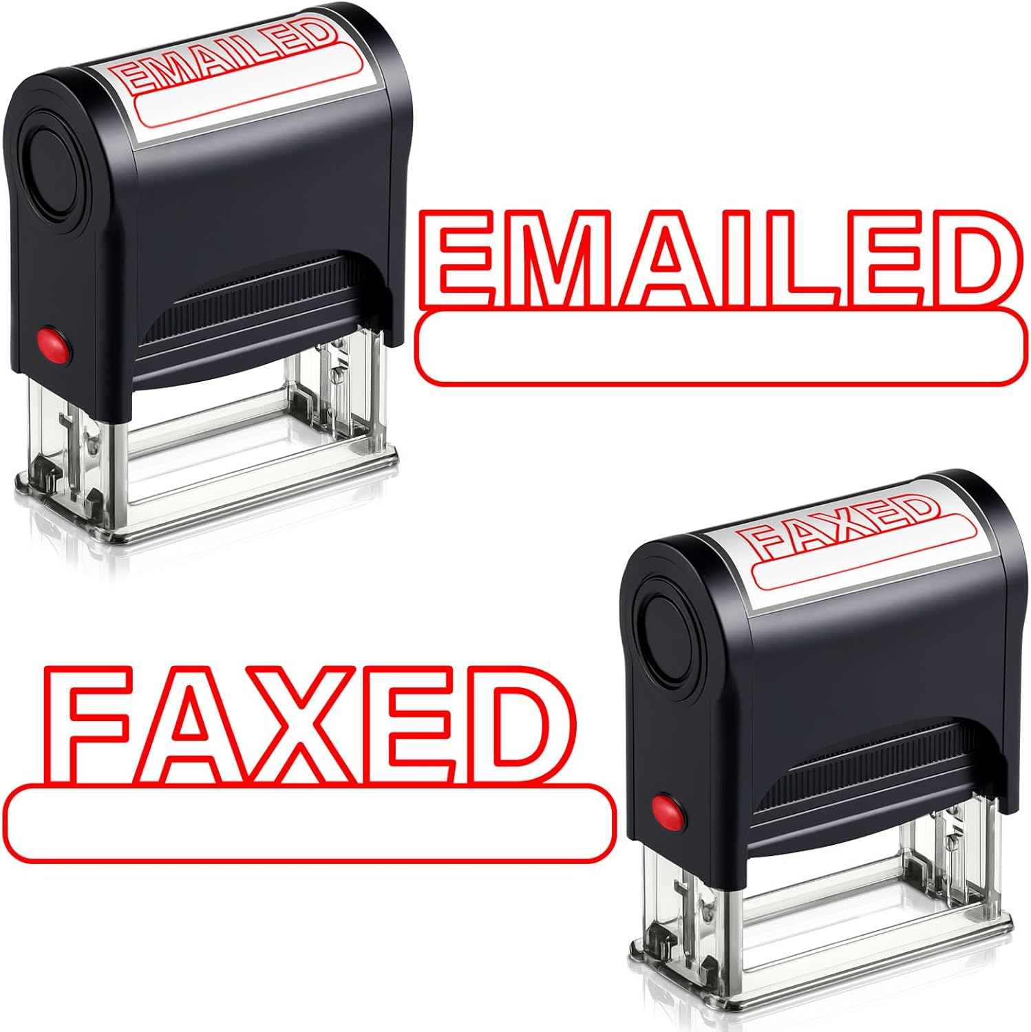 Amazon.com : Feifeiya 2 Pcs Self Inking Rubber Stamp Emailed and Faxed ...