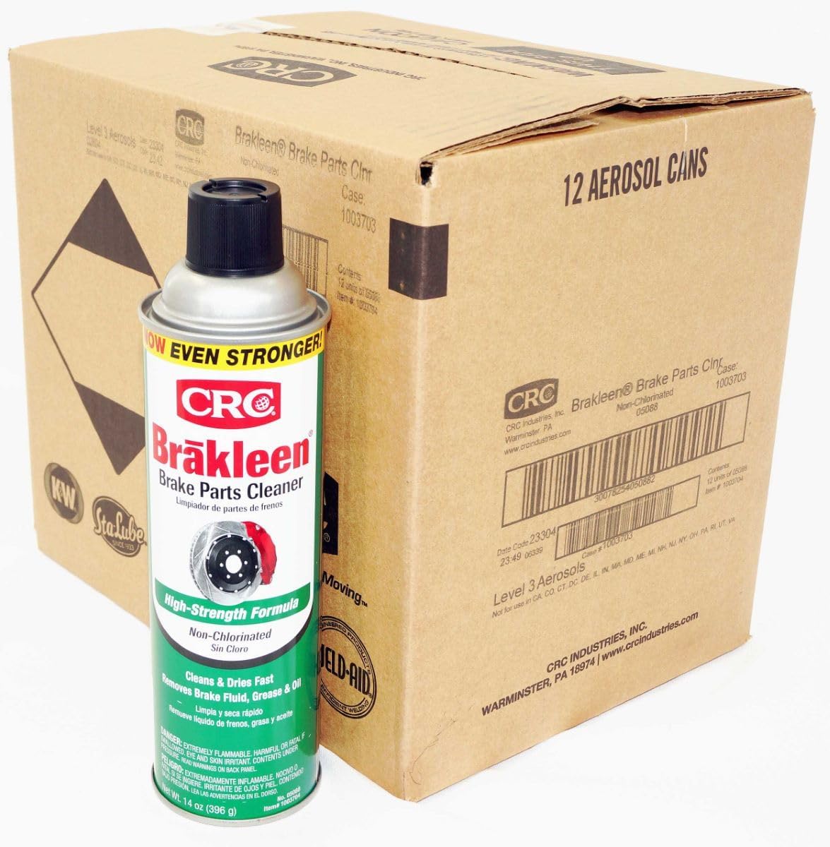 Amazon.com: CRC 05084 BRAKLEEN Brake Parts Cleaner - Non-Chlorinated ...