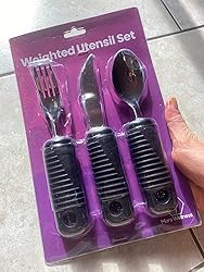 Amazon.com: Mars Wellness Weighted Utensils Set - 3-Piece Heavy Duty ...