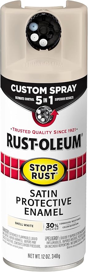 Rust-Oleum 376875 Stops Rust Custom Spray 5-in-1 Spray Paint, 12 oz ...