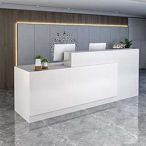Amazon.com: XINGYUDS Reception Desk, Front Counter Desk with Lockable ...