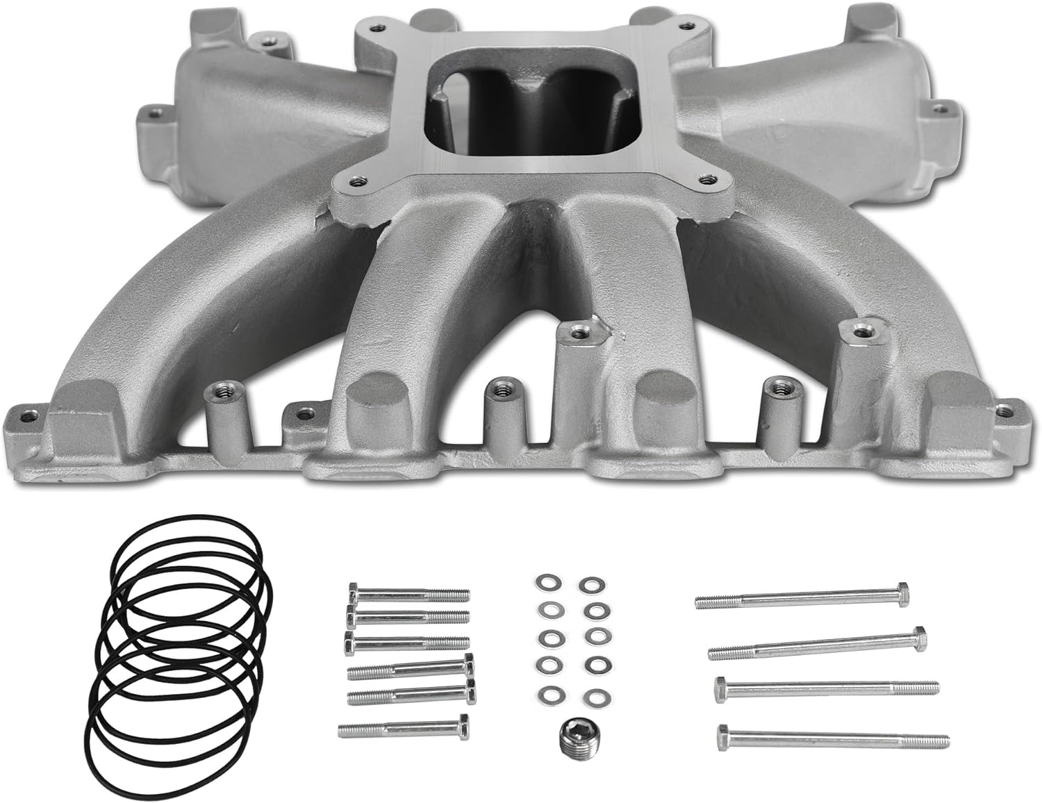 Amazon.com: JGhyperX 300-131 LS Mid-Rise Carbureted Intake Manifold ...