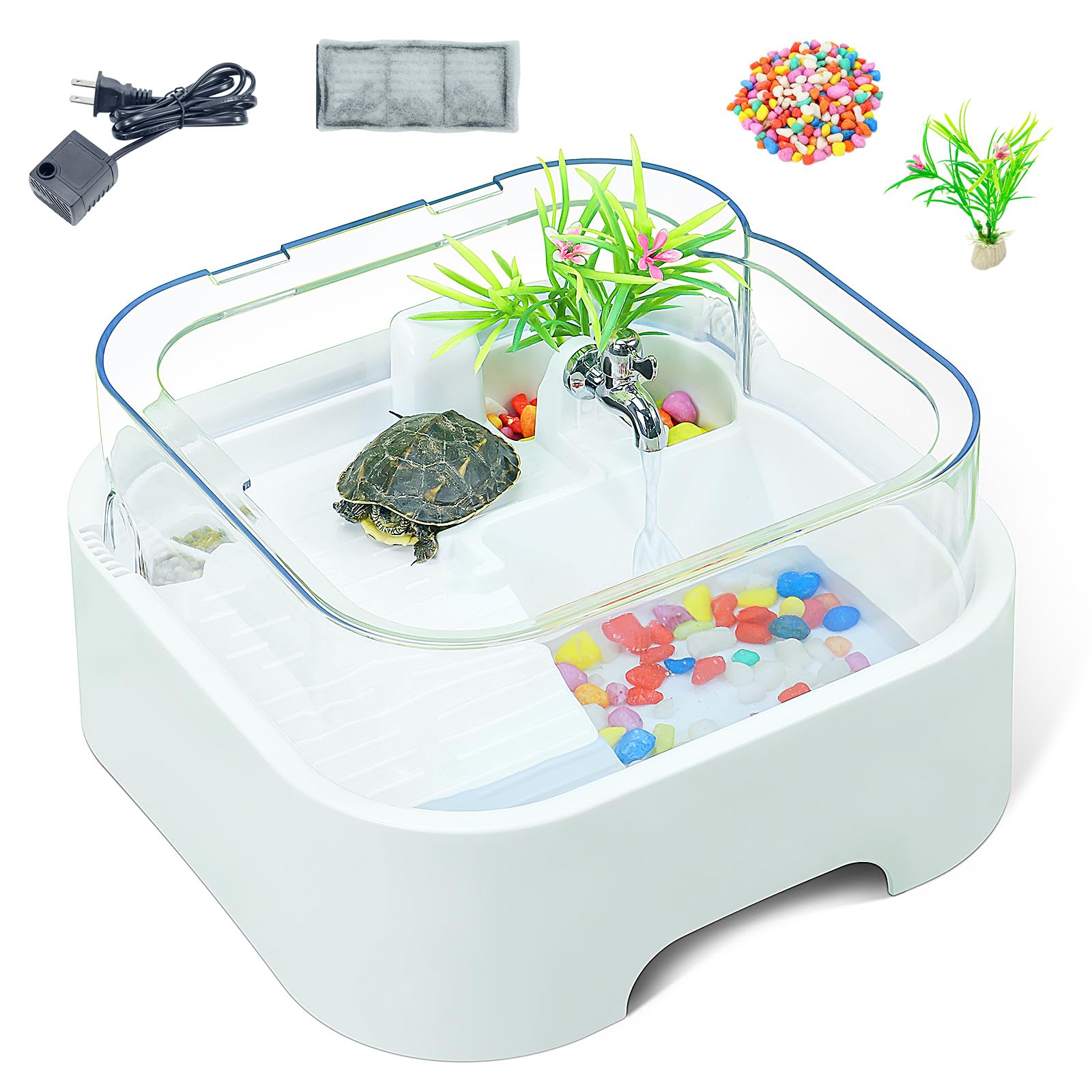 Wedoelsim Complete Terrarium Turtle Tank Kit For Turtles Includes Basking | Desertcart INDIA