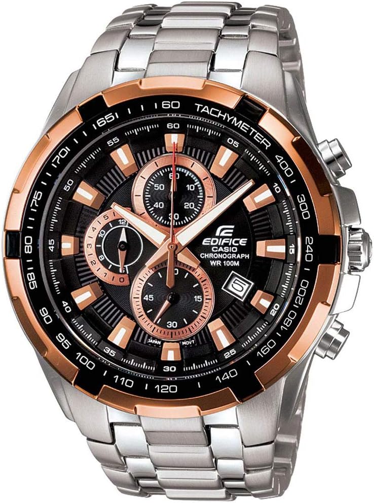 Casio Edifice EFR-539D-1AVUDF Analog Black Dial Men Watch Silver Metal ...