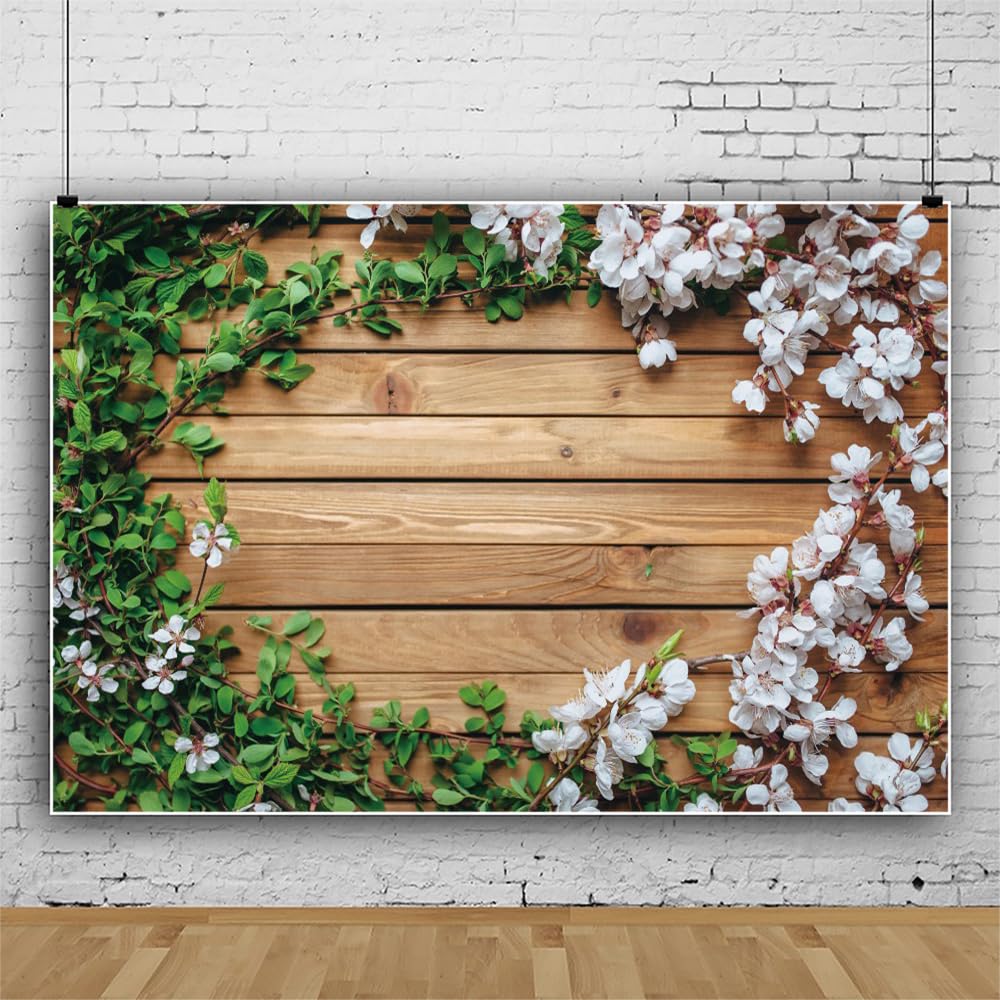 Rustic Barn Wood Flowers Background Rustic Wood Barn Flower Door Vinyl