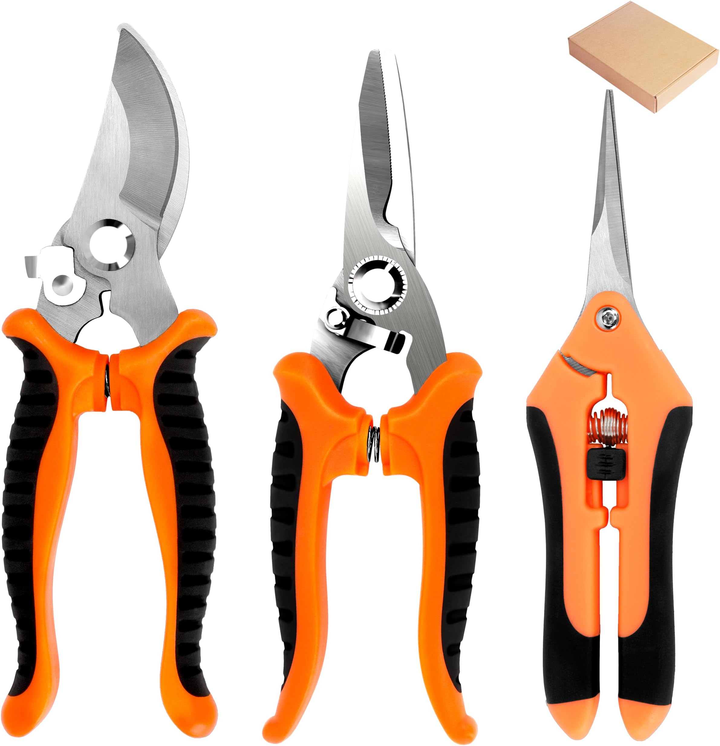 Amazon.com : Pruning Shears, Garden Shears, 3PCS Pruning Shears for ...