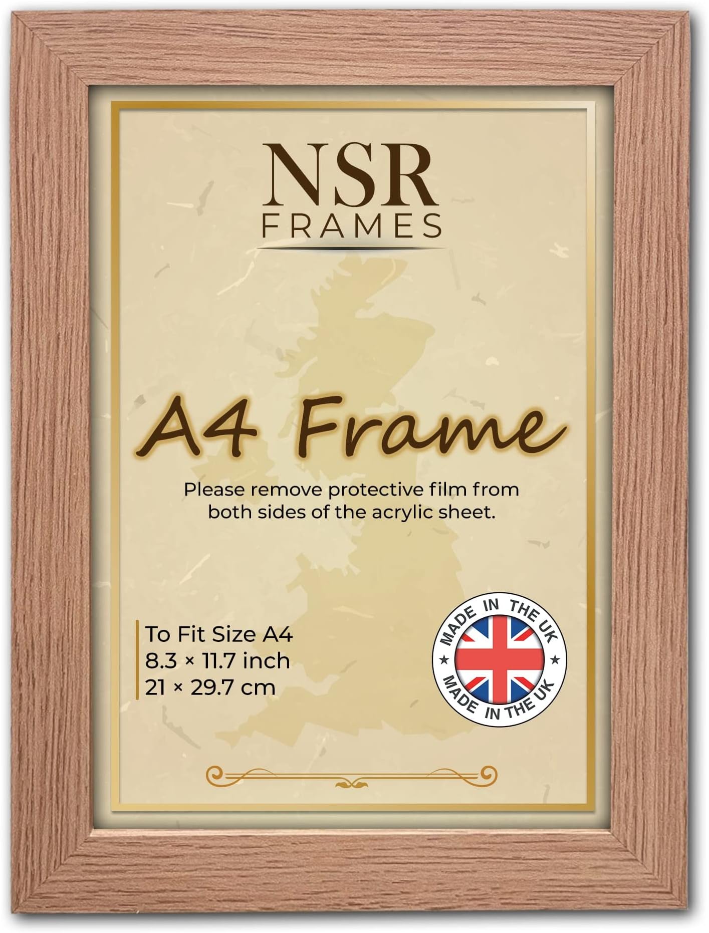 SM Decor Oak A4 Picture Frame - Freestanding and Wall Mounted Photo ...