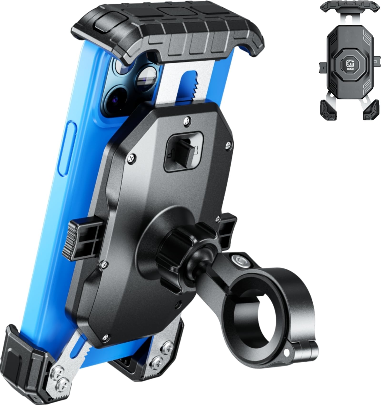 Amazon.com: Kewig Motorcycle Phone Mount Holder - [No Scratches Camera ...