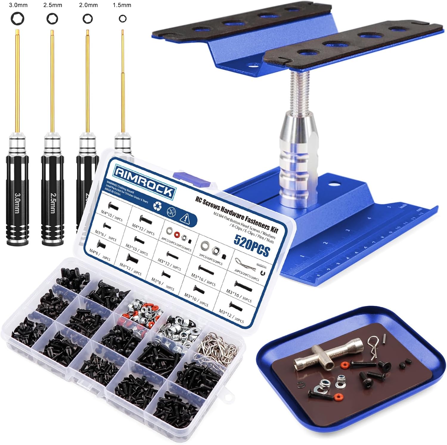 Amazon.com: AIMROCK RC Car Repair Work Stand 360° Rotation Lift/Lower ...