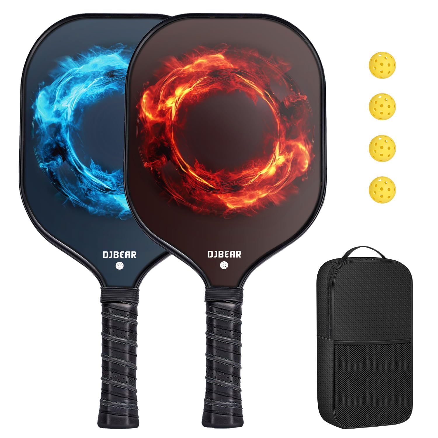 for USAPA Approved Fiberglass Pickleball Set with Pickleball Rackets ...