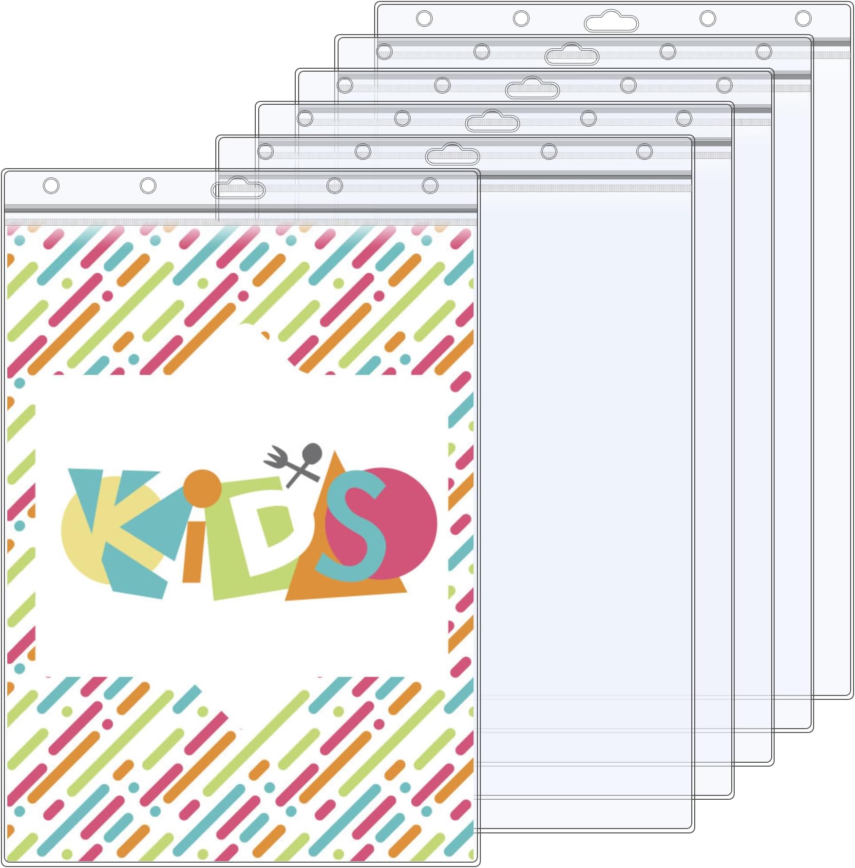 Amazon.com : 6 Pack 8.5" x 11" Resealable Zip Sheet Protectors ...