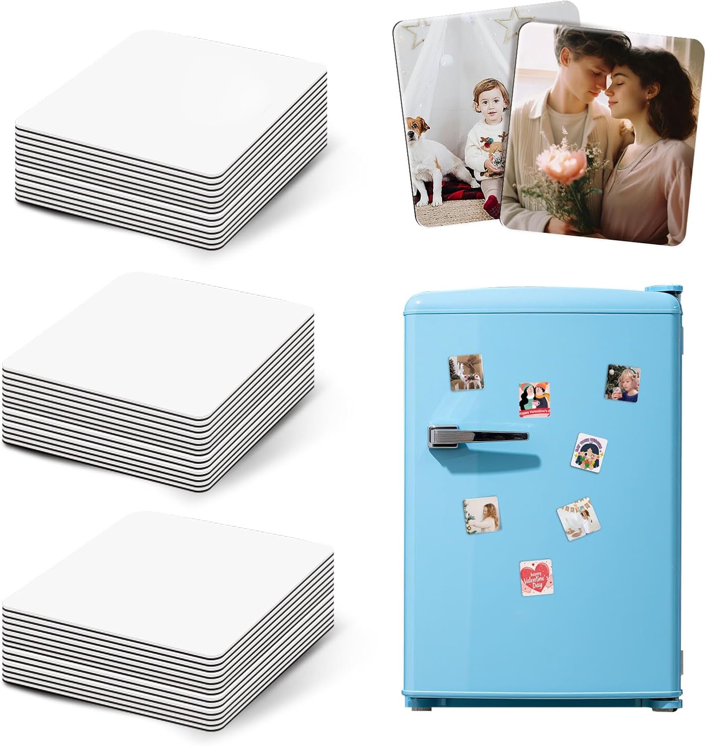 Amazon.com: Sublimation Magnets Blanks,40Pcs 2.95" x 2.16"Custom ...