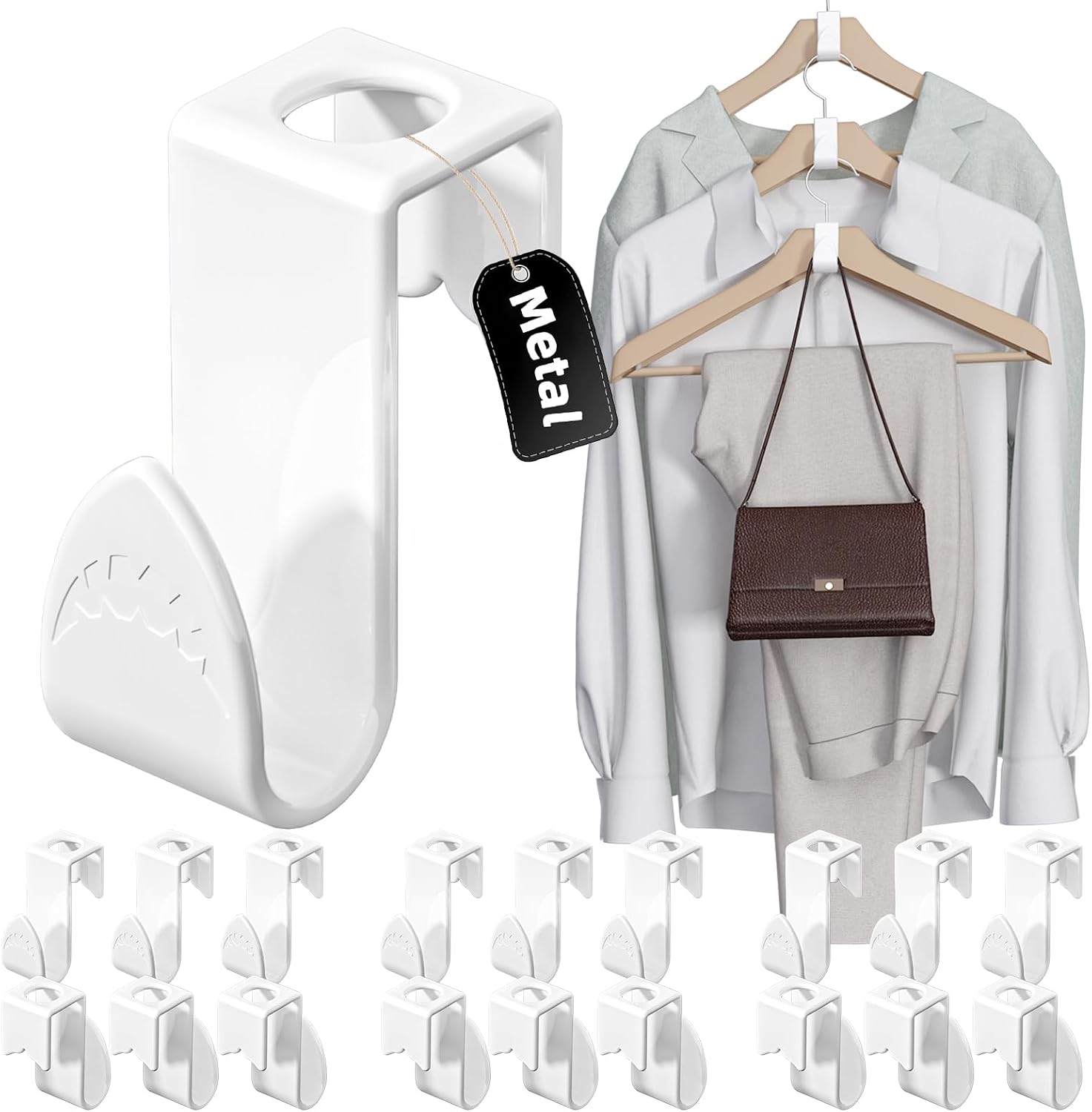 Amazon.com: Kelly's Collection Metal Space Saving Hangers for Clothes ...