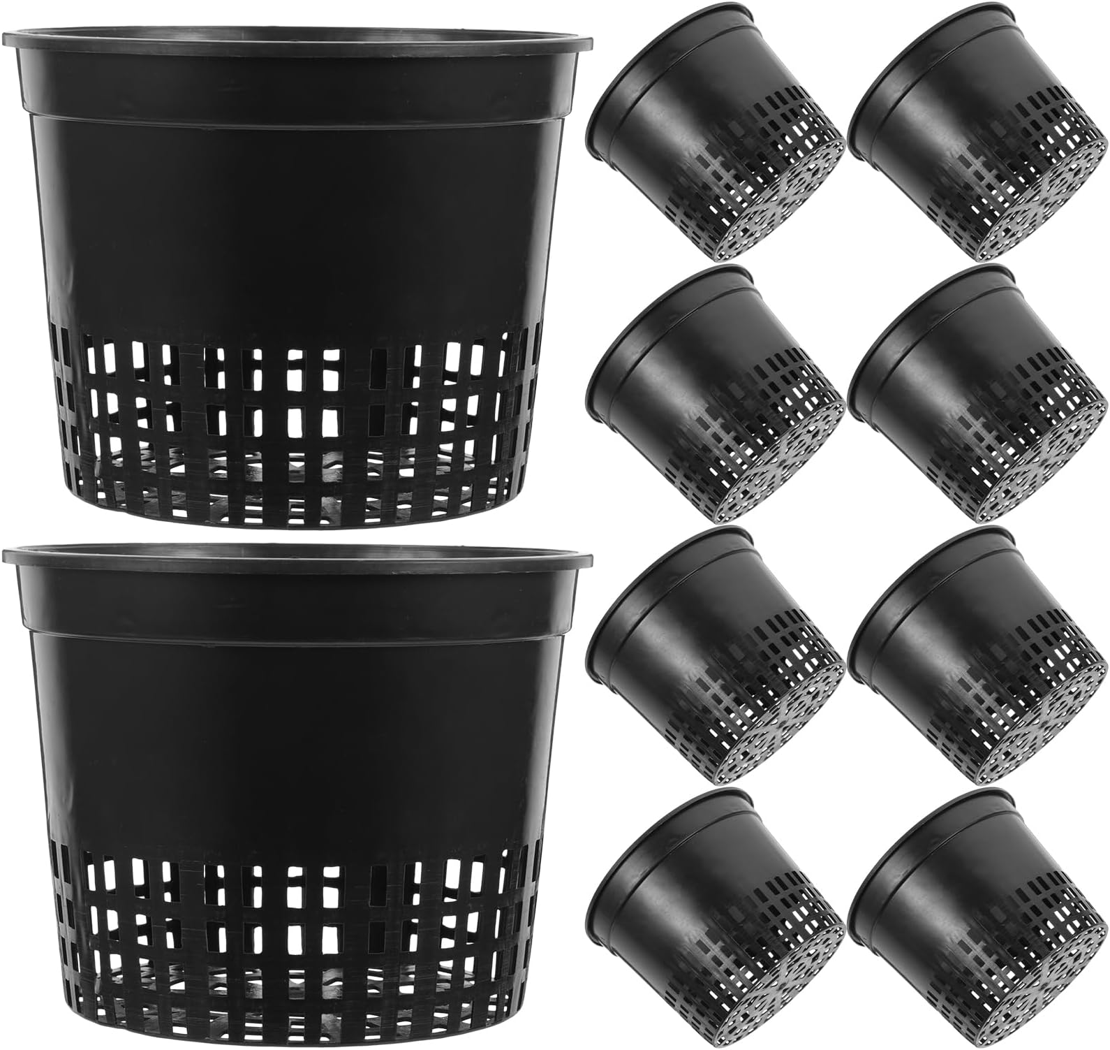 Amazon.com: Roshtia 4 Pcs 8.35 Inch Hydroponic Baskets Aquatic Black ...