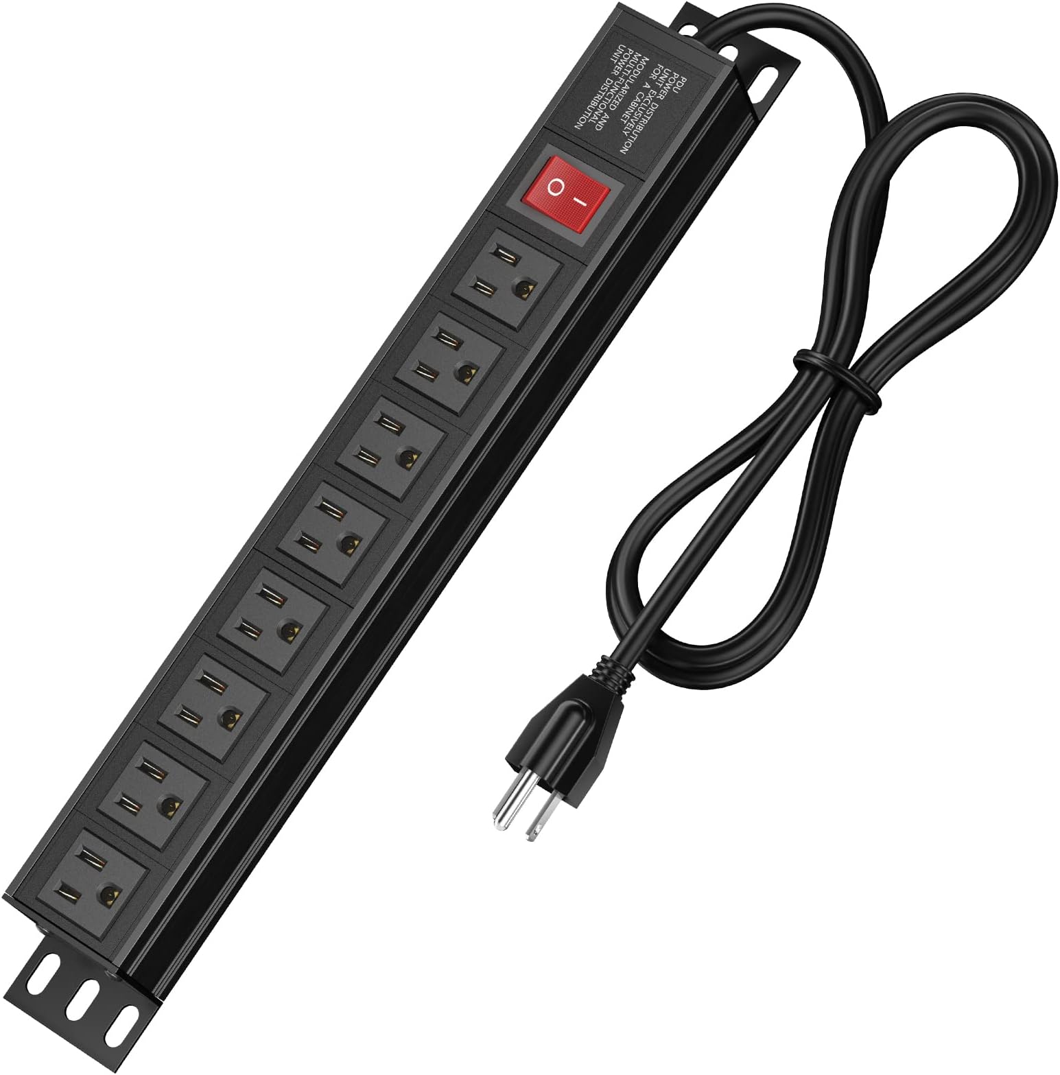 Amazon.com: KMC 8-Outlet Metal Power Strip Surge Protector, Rack Mount ...