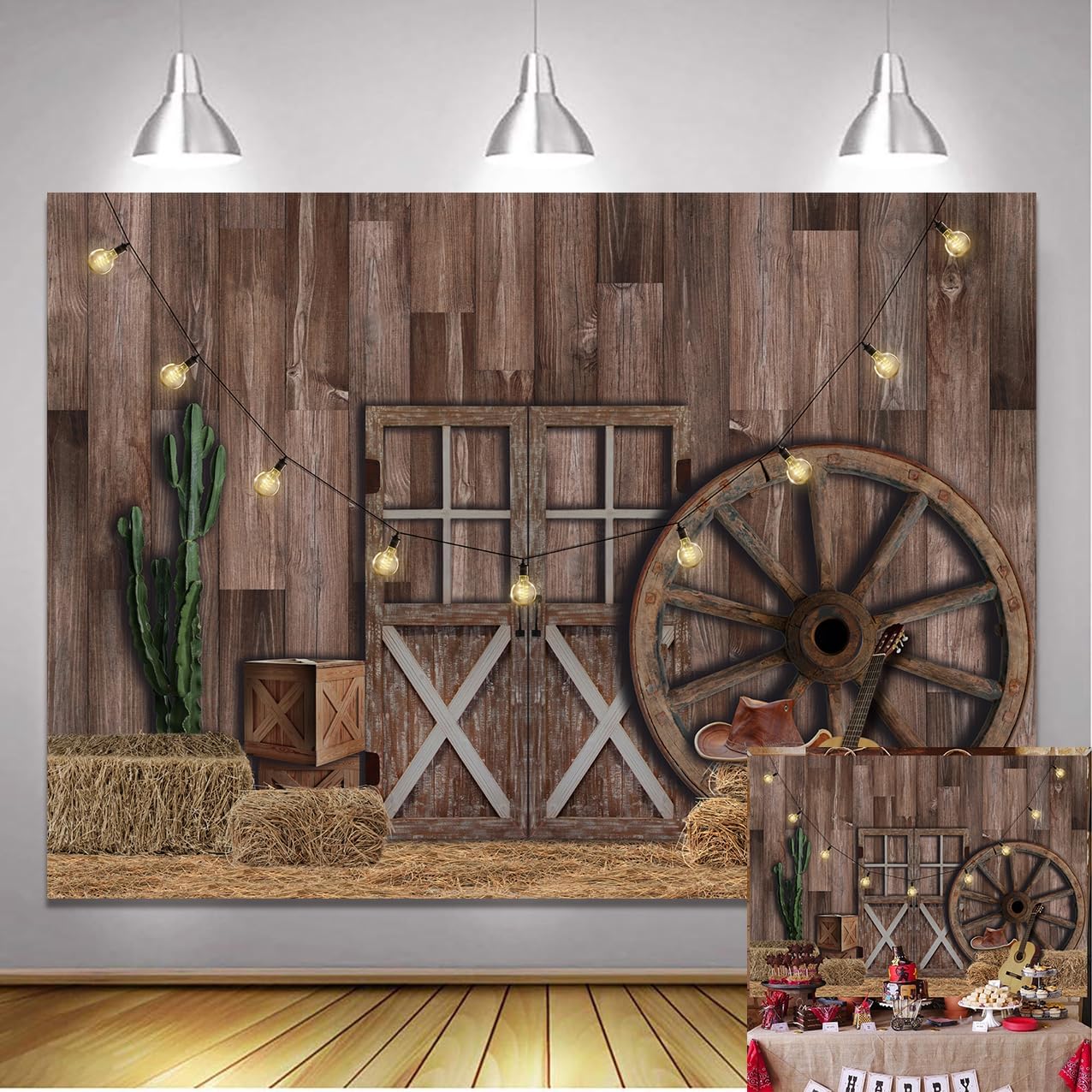 7x5ft Western Cowboy Party Photography Backdrop Wild West Rodeo Decor ...