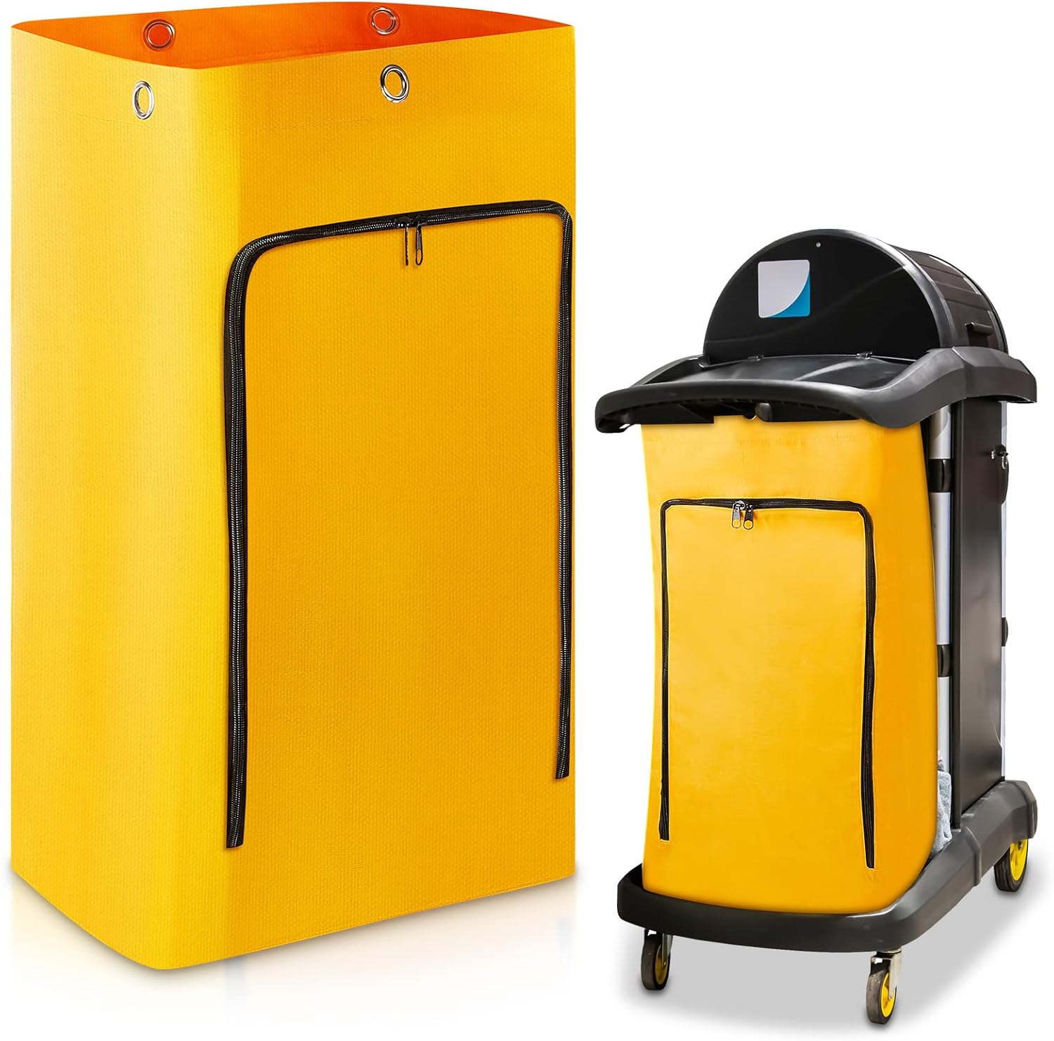 Cleaning Cart Bag Zippered Front Replacement Janitorial Cart Bag Large ...