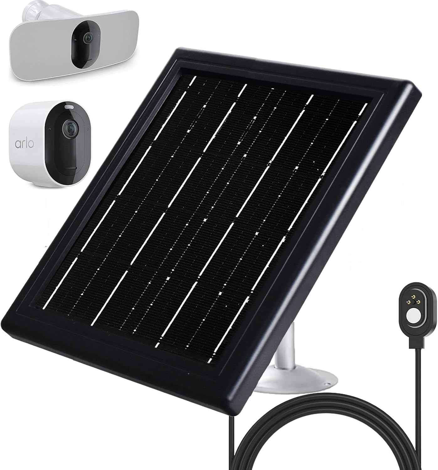Solar Panel for Arlo Camera, 5V 5W Outdoor Solar Battery Charger for ...
