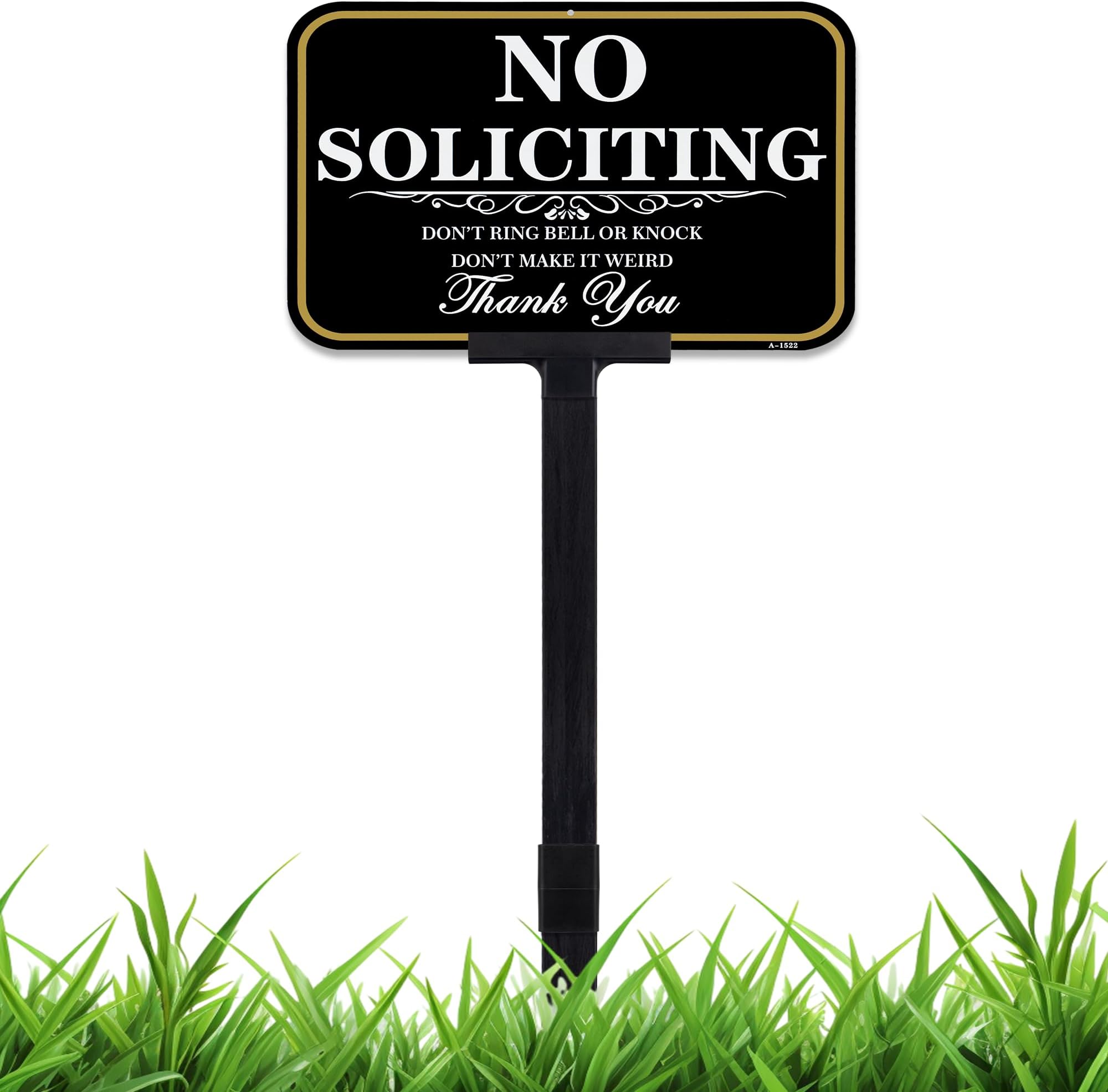 Amazon.com: No Soliciting Sign – Digitally Printed Indoor/Outdoor Sign ...