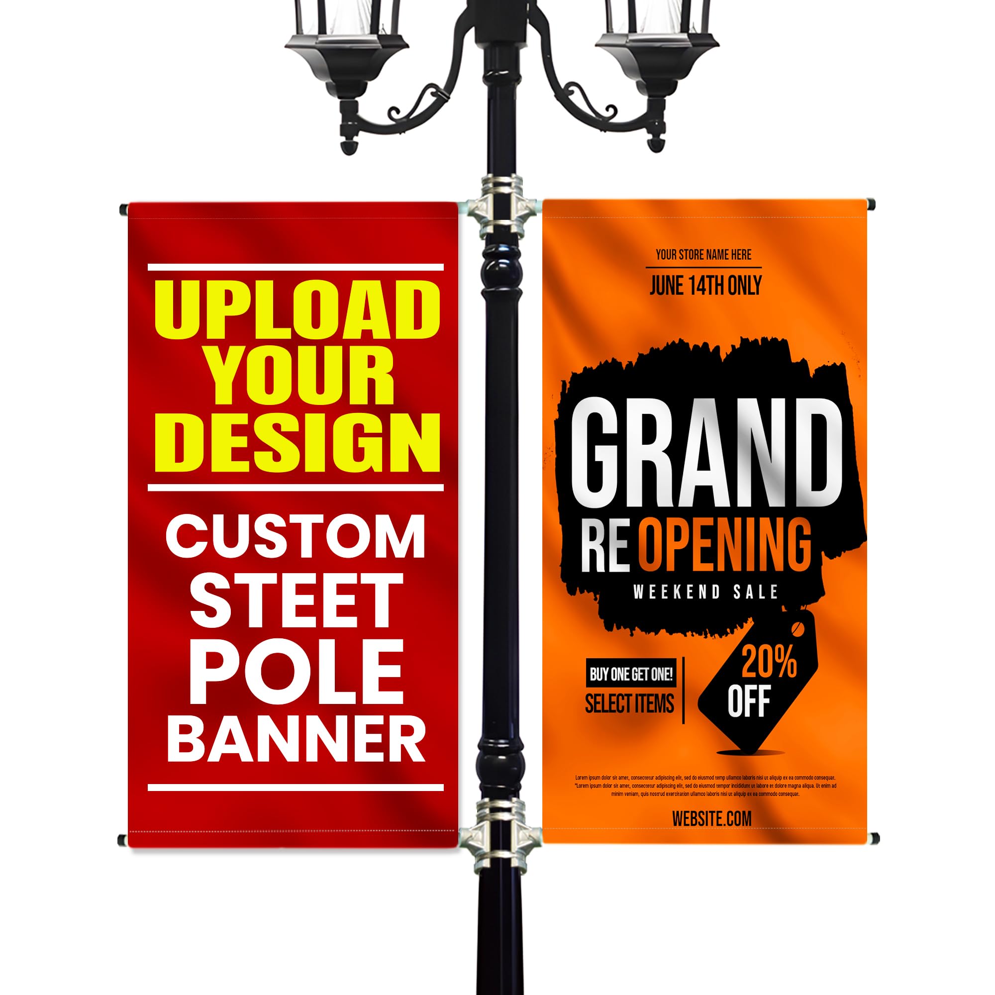 Light Pole Banners And Flags Light Pole Banners | Street Pole Banners