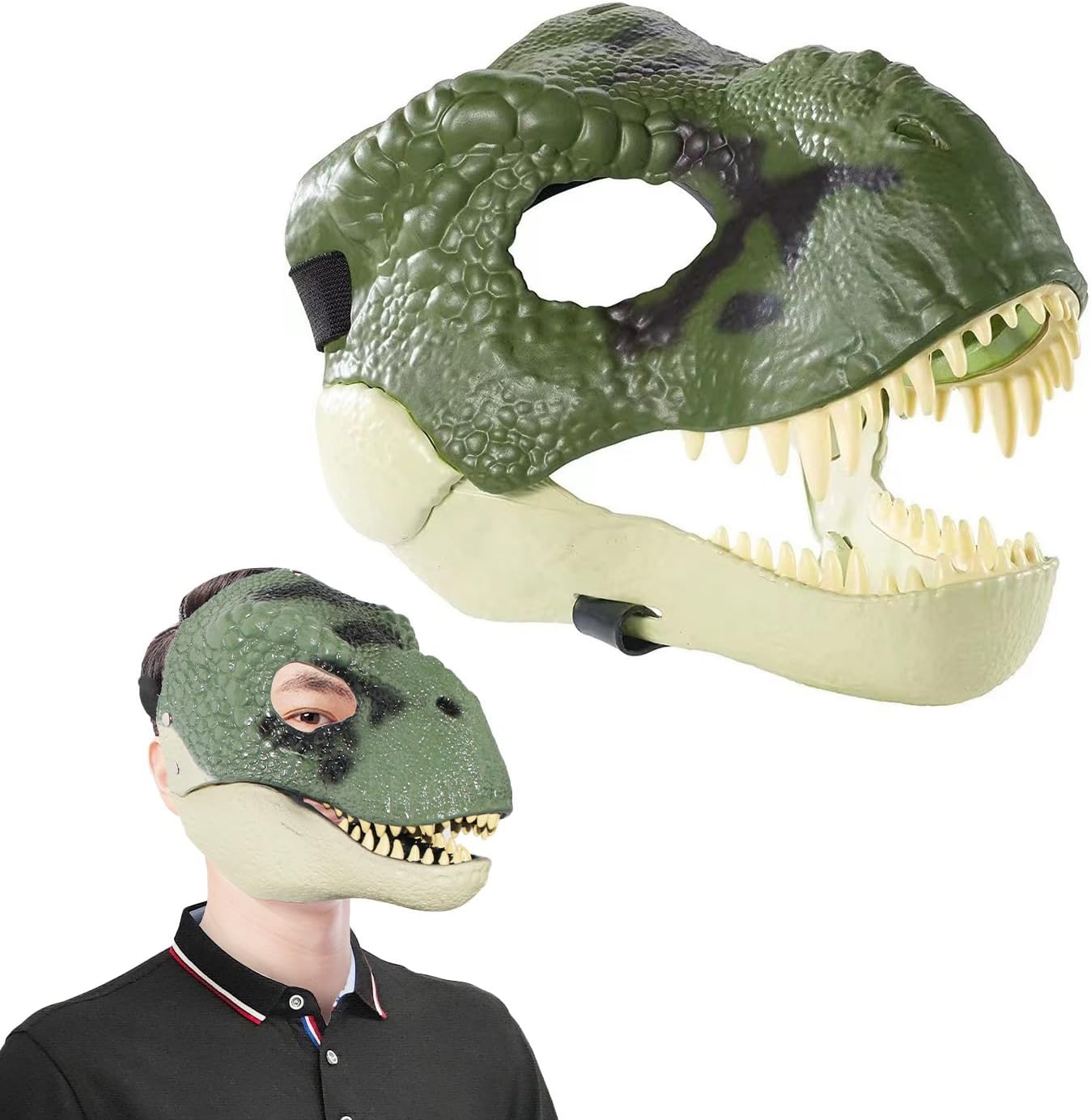 Amazon.com: zazoot Dinosaur Head Mask Novelty Halloween Costume Party ...