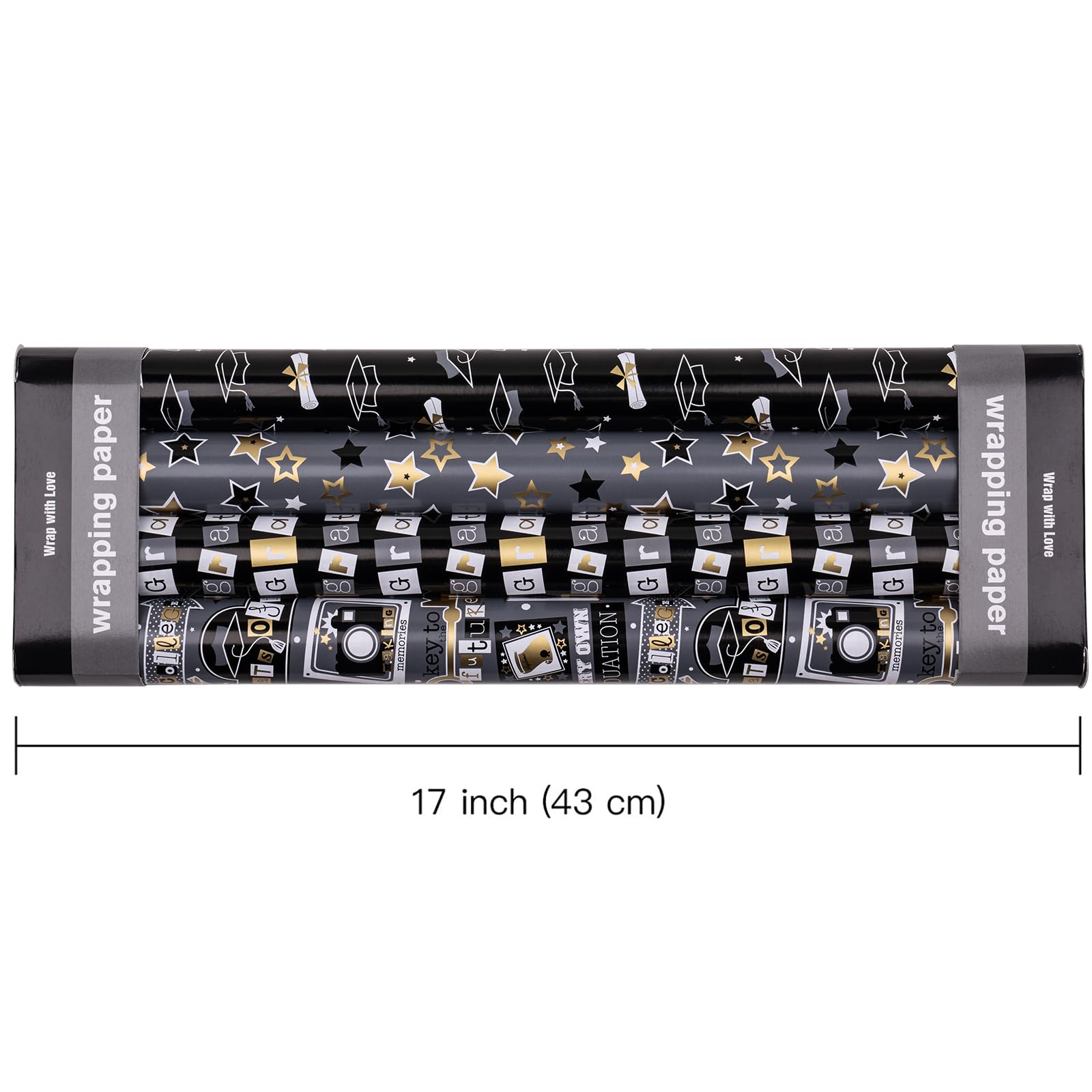 Snapklik.com : WRAPAHOLIC Graduation Wrapping Paper - Mini Roll - 4 ...