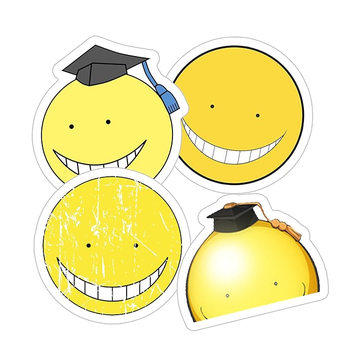 Buy Assassination Classroom Koro Sensei Smiley Face Sticker 2 Inch ...
