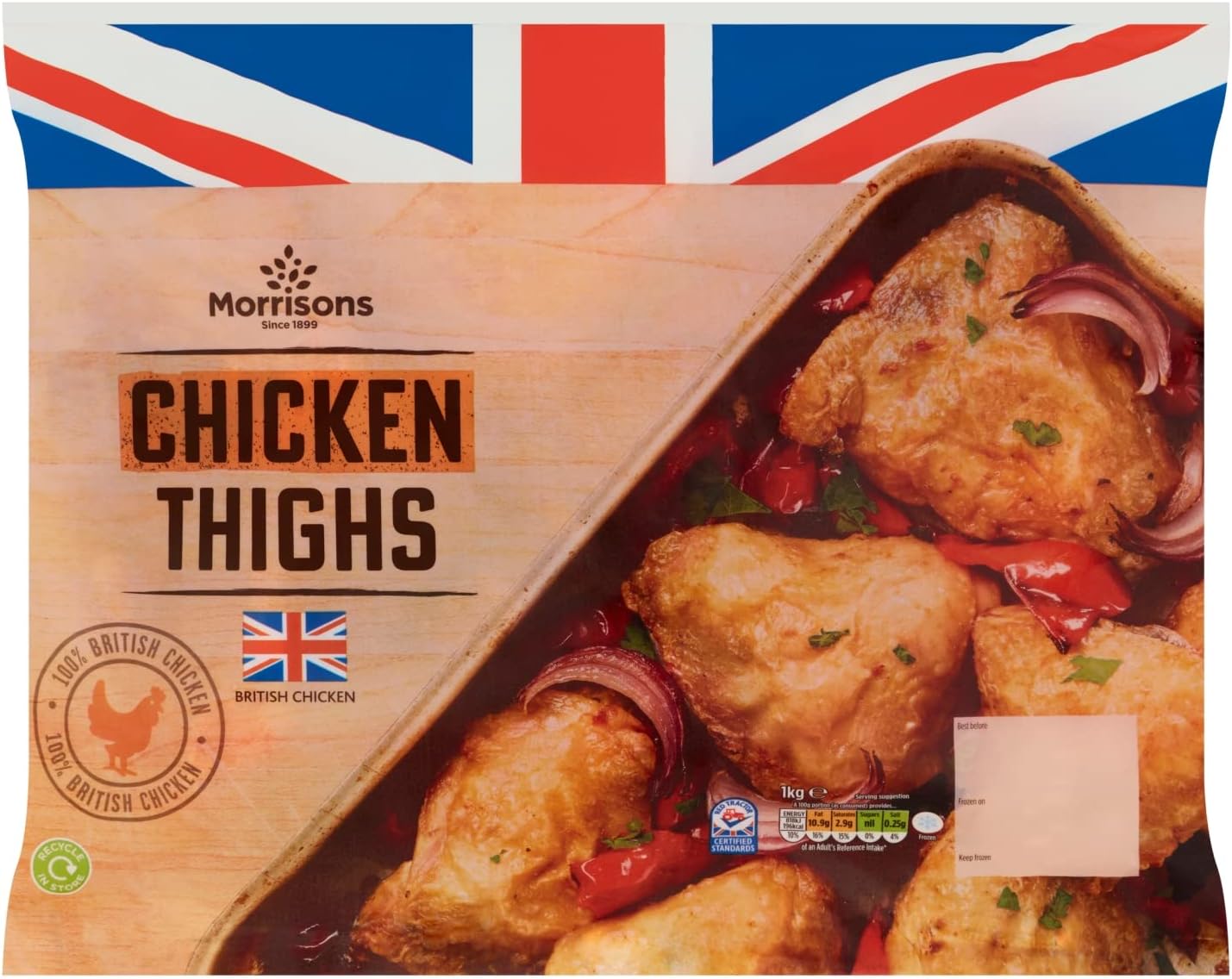 Morrisons Chicken Thighs 1kg : Amazon.co.uk: Grocery