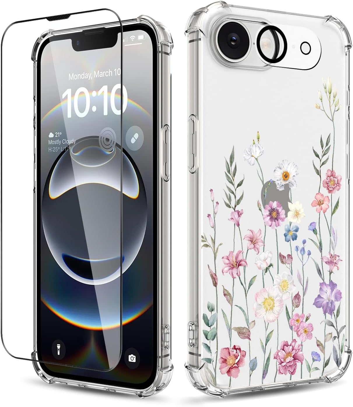 Amazon.com: GVIEWIN for iPhone 16e Case with Screen Protector,[Non ...