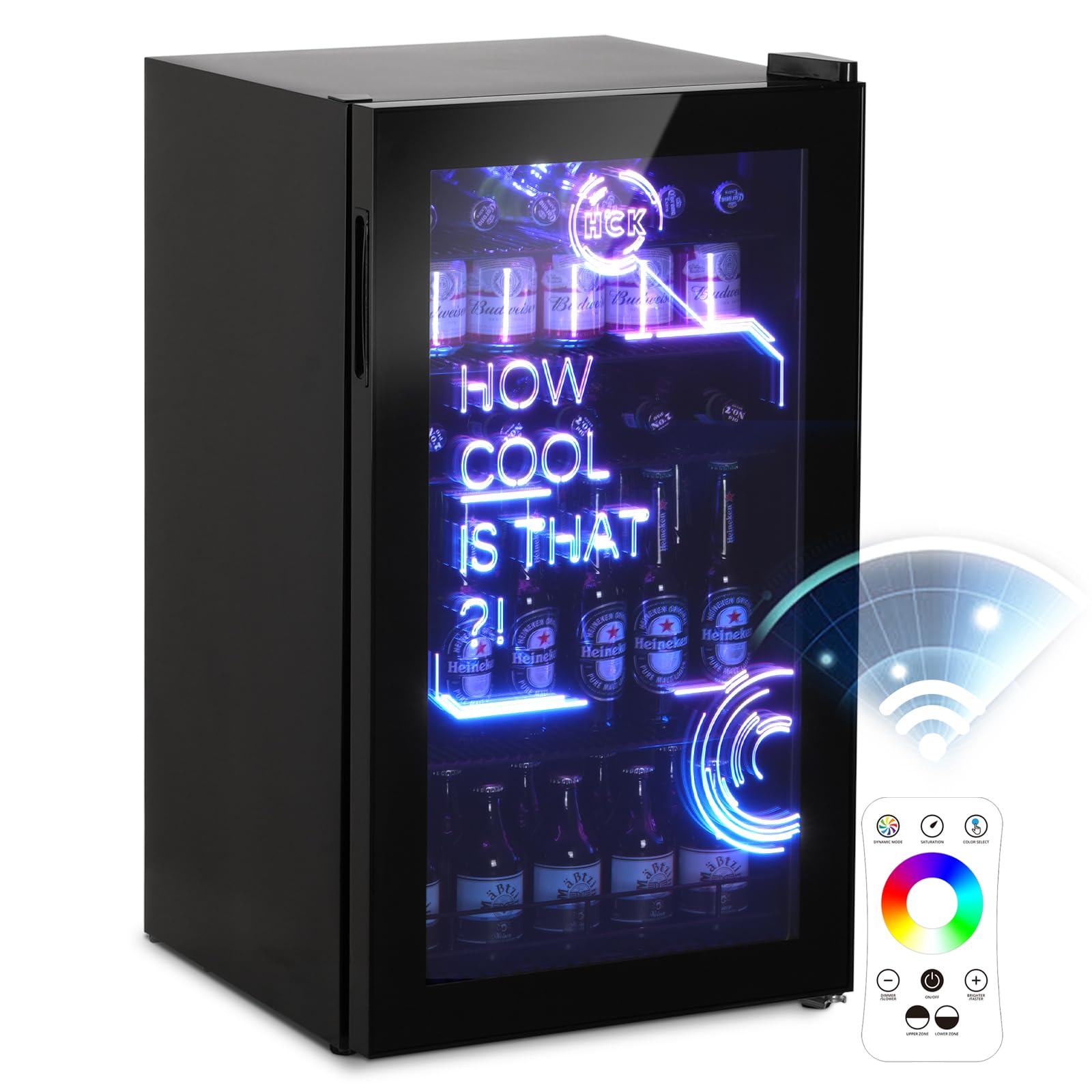 HCK Réfrigérateur Pour Boissons, Mini Frigo Avec éclairage Moderne ...