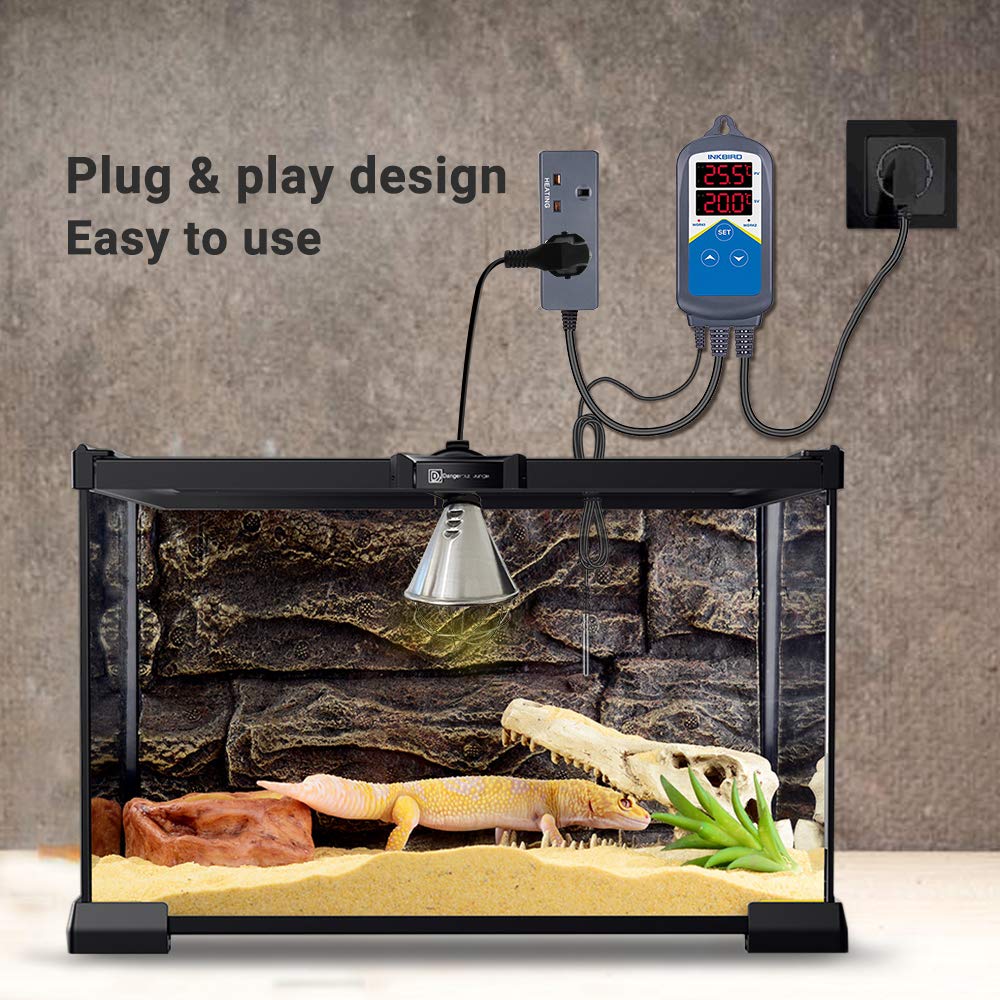 Inkbird ITC-306T Reptile Thermostat - Dual Day/Night Timer For Heat ...