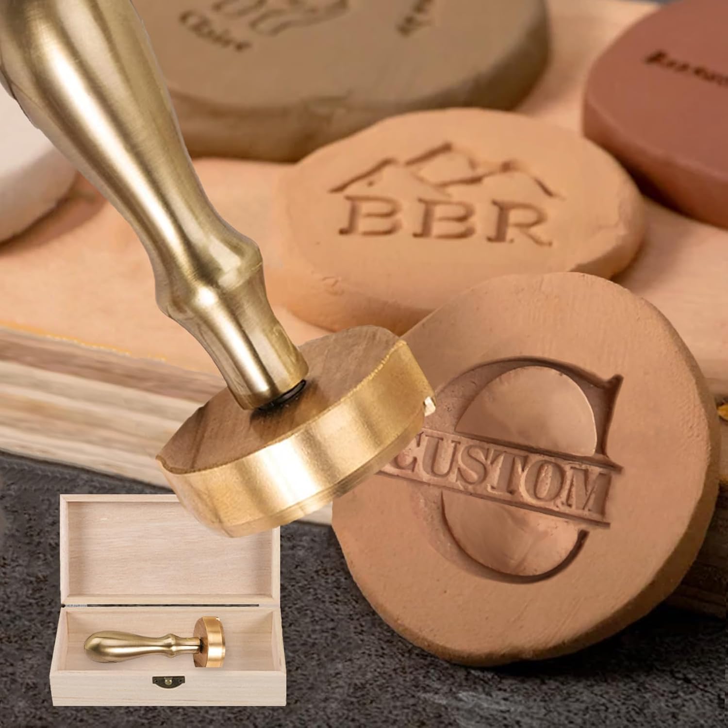Amazon.com : Custom Pottery Stamps for Clay Personalized Pottery Tool ...