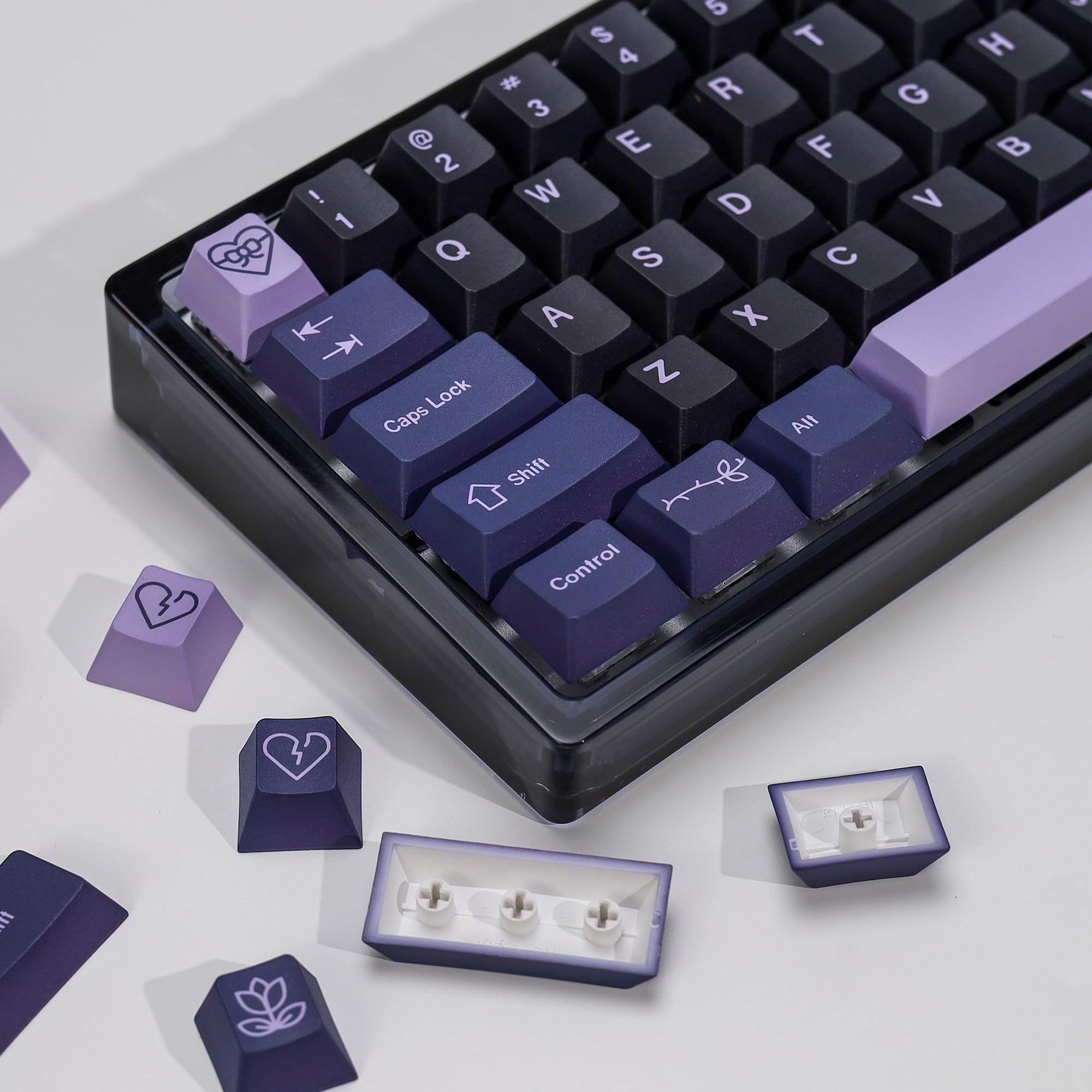 Snapklik.com : YMKPVR KBDiy First Lover Keycaps Set,143 Keys Purple ...