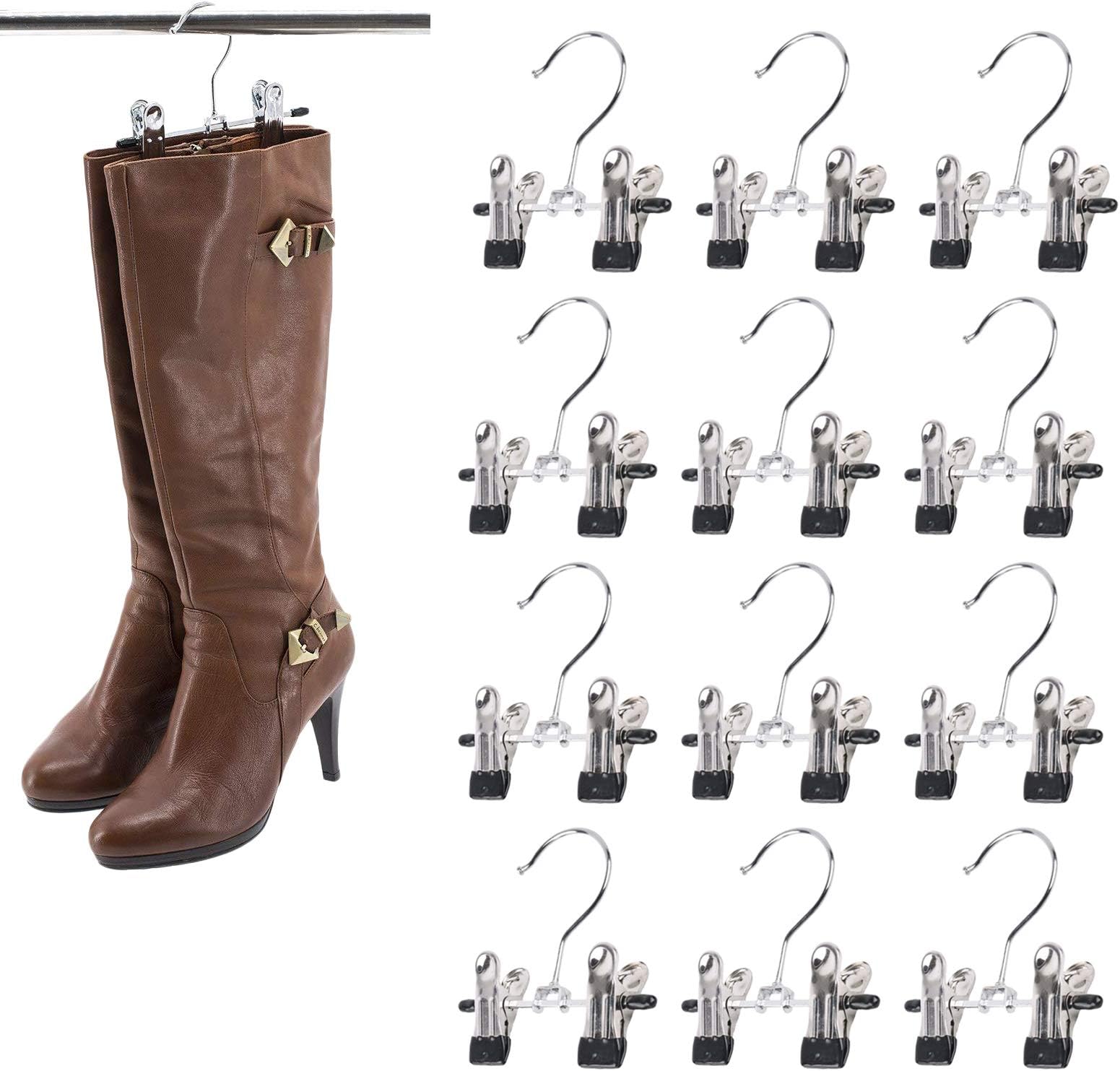 Amazon.com: Yinkin 30 Pcs Steel Boot Hangers with 2 Adjustable Clips ...