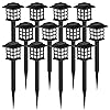 AUVERI 10 Pack Ultra Bright Solar Lights Outdoor Waterproof, from Dusk to Dawn Up to 12H Solar ...