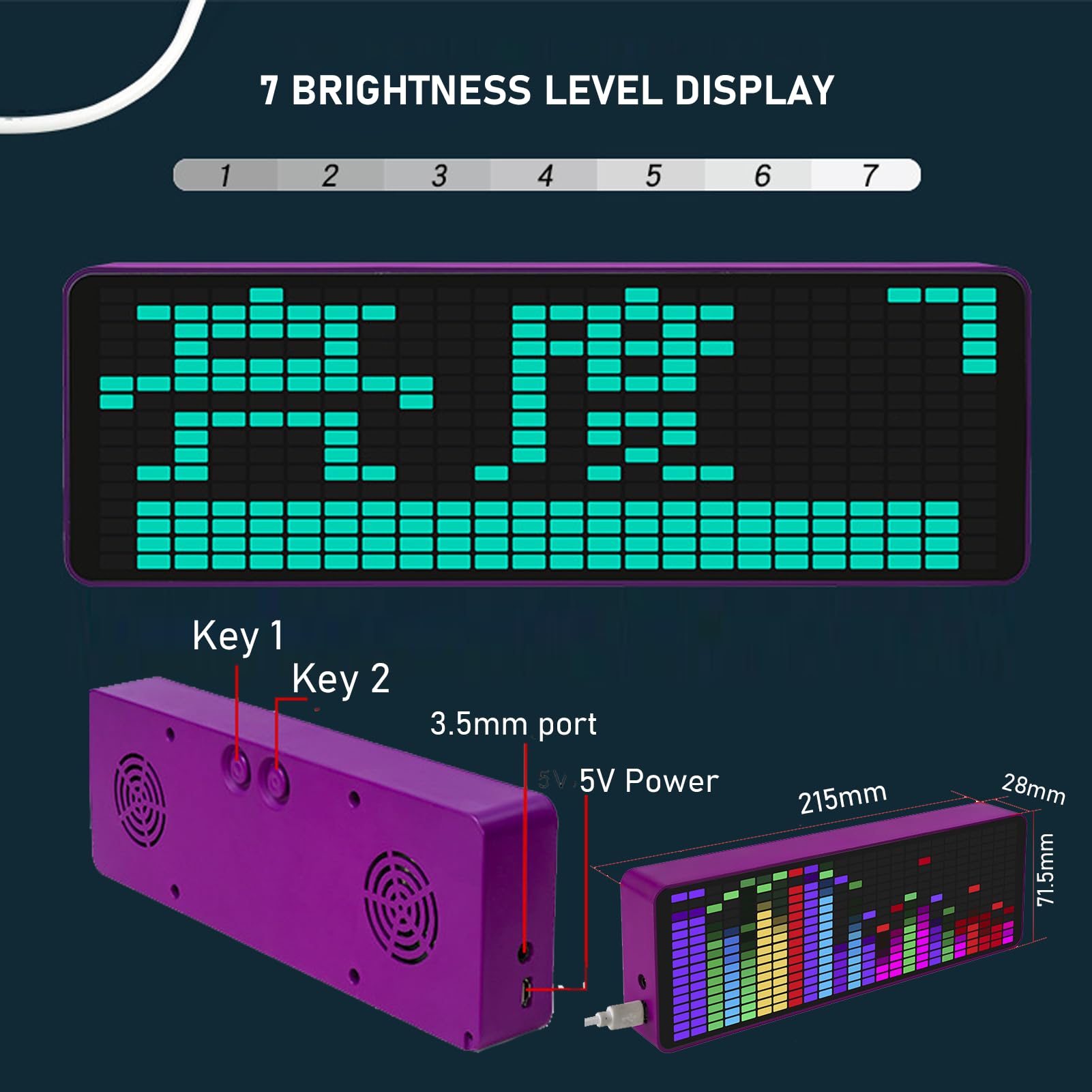 Spraaksensor Muziek Display Music Spectrum Display Analyzer - 384 RGB ...