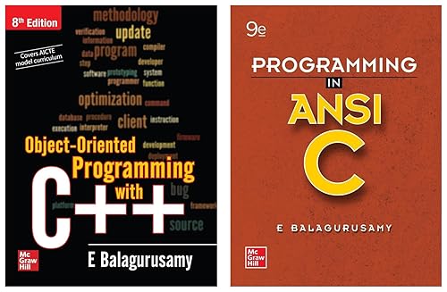 Buy Object Oriented Programming with C++ | 8th Edition, E.Balagurusamy & Programming in ANSI C ...