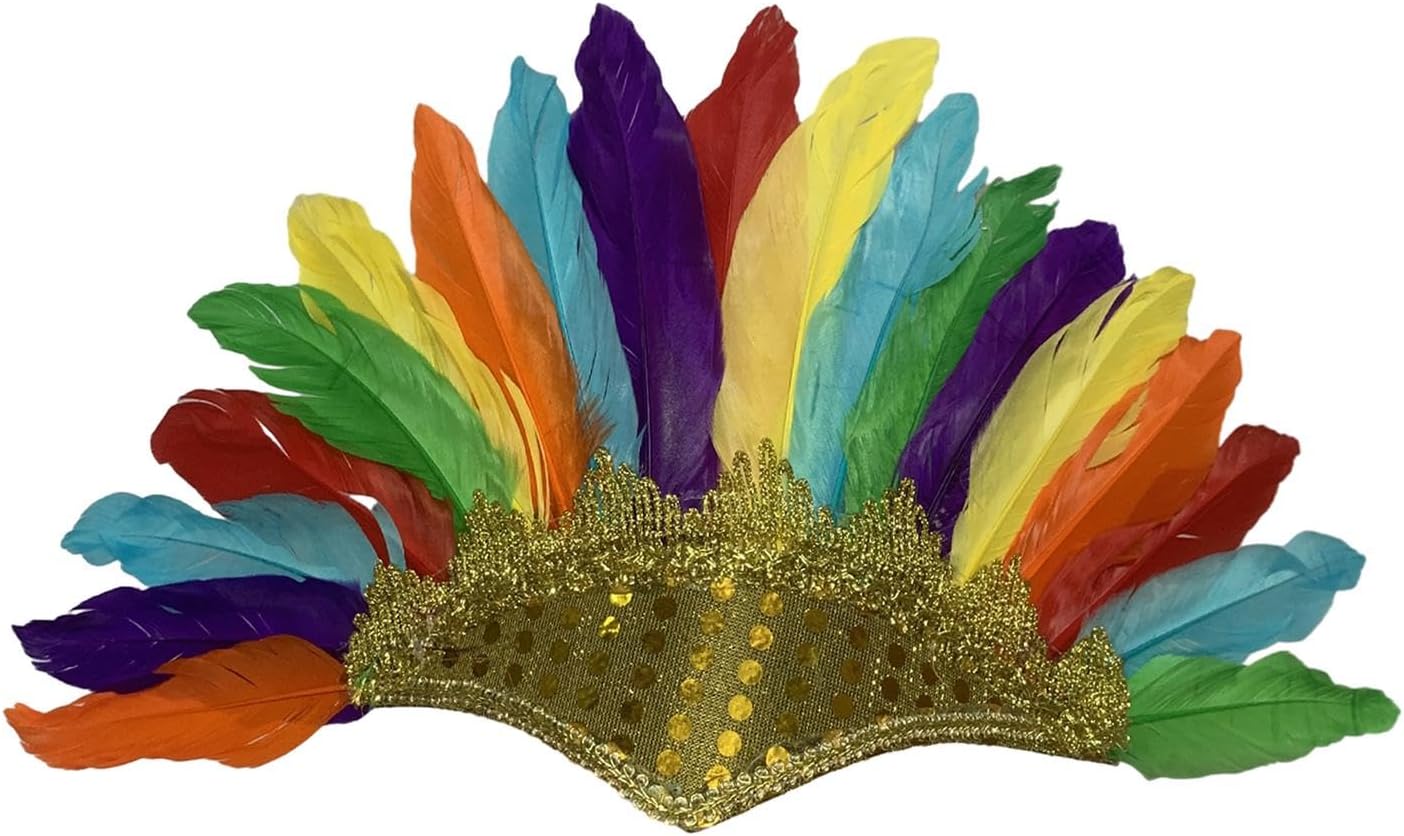Tocado de plumas, decoración de tocado de jefe indio, diadema para ...