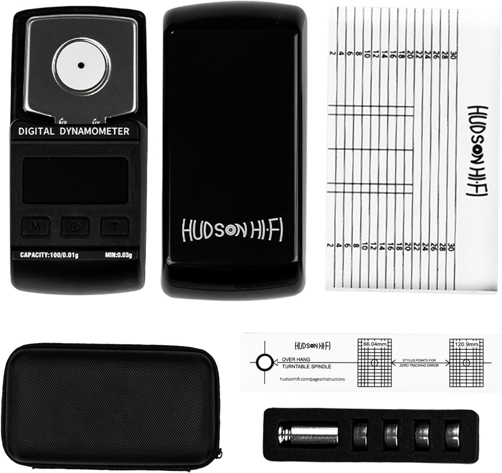 Hudson Hi-Fi Turntable Cartridge Stylus Alignment Protractor Kit ...