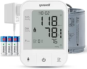 yuwell Blood Pressure Monitor, Extra Large Upper Arm Cuff, Digital Blood Pressure Machines for ...