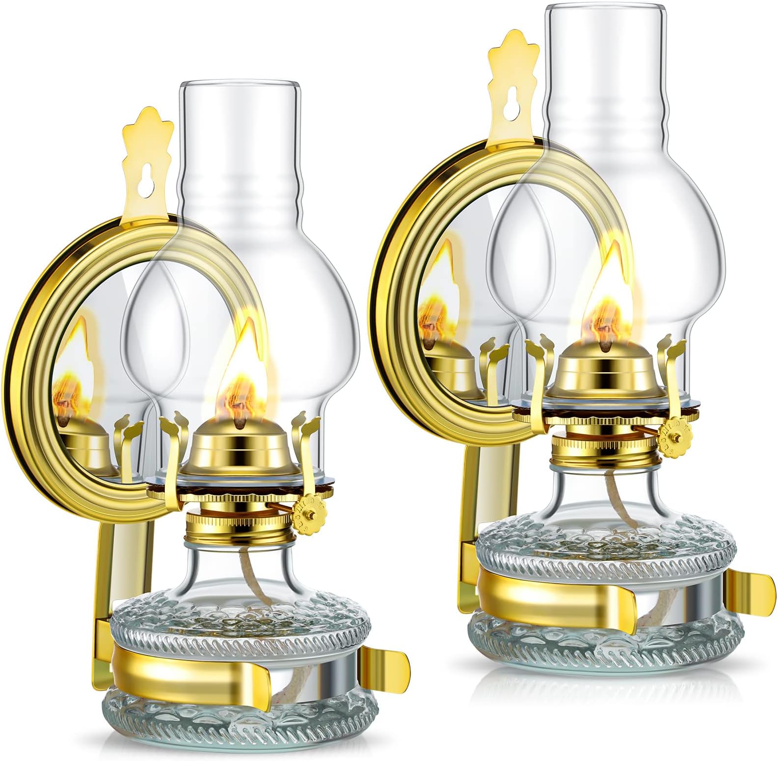 Amazon.com: Yexiya 2 Pcs Large Kerosene Lamp Lantern Large Chamber Oil ...