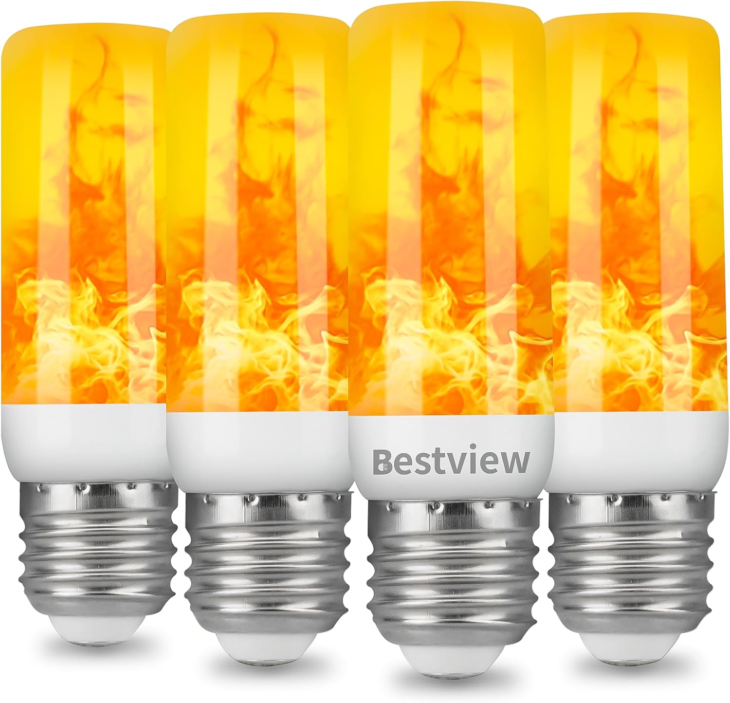 Amazon.com: Bestview LED Flame Effect Light Bulbs,4 Modes Smart E26/E27 ...
