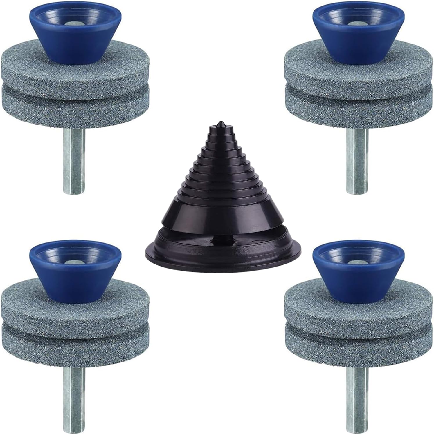 Amazon.com : 4 Packs Lawn Mower Blade Sharpener, Double Layer Sharpener ...
